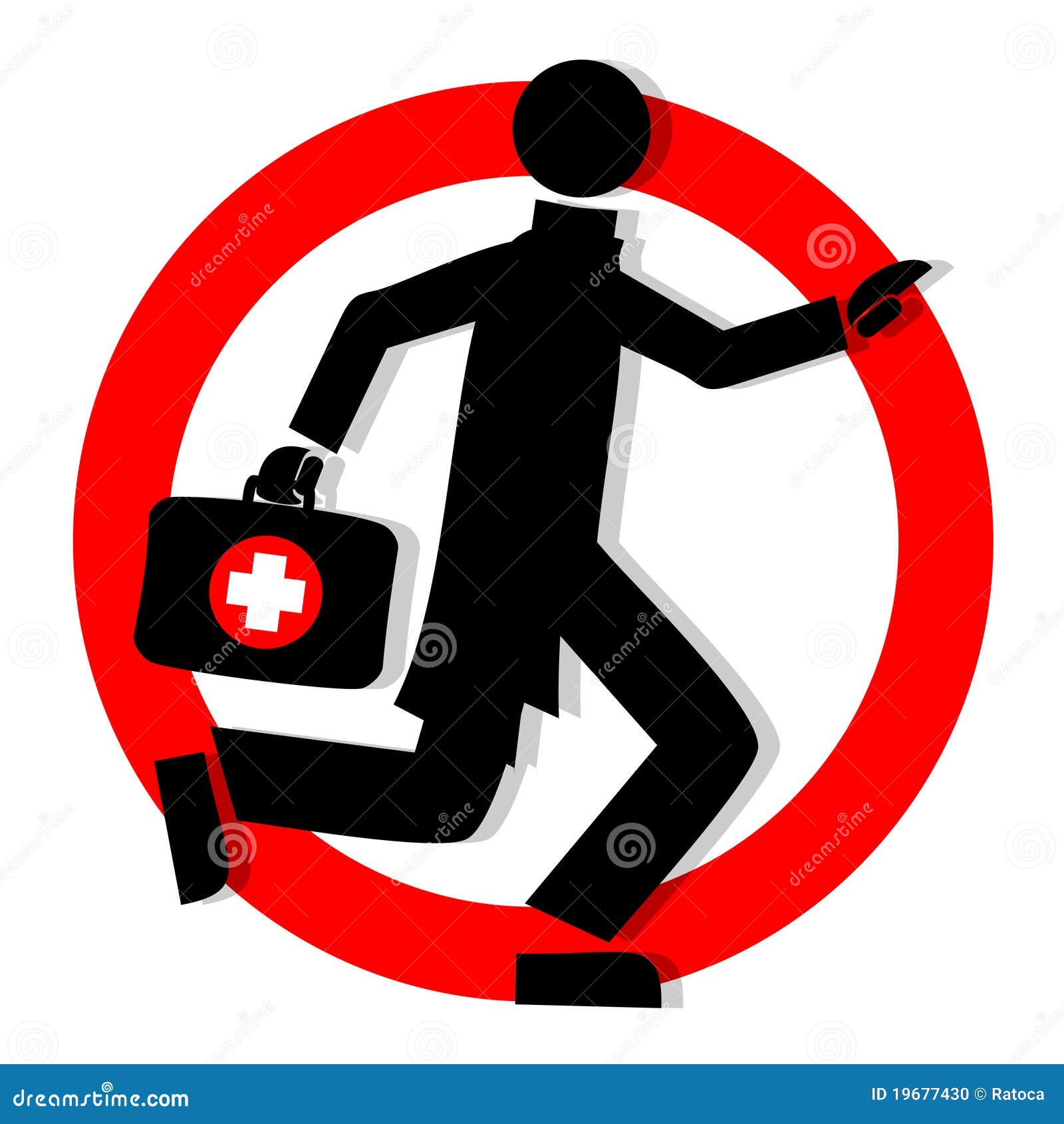 Run medical stock vector. Illustration of case, medical - 19677430
