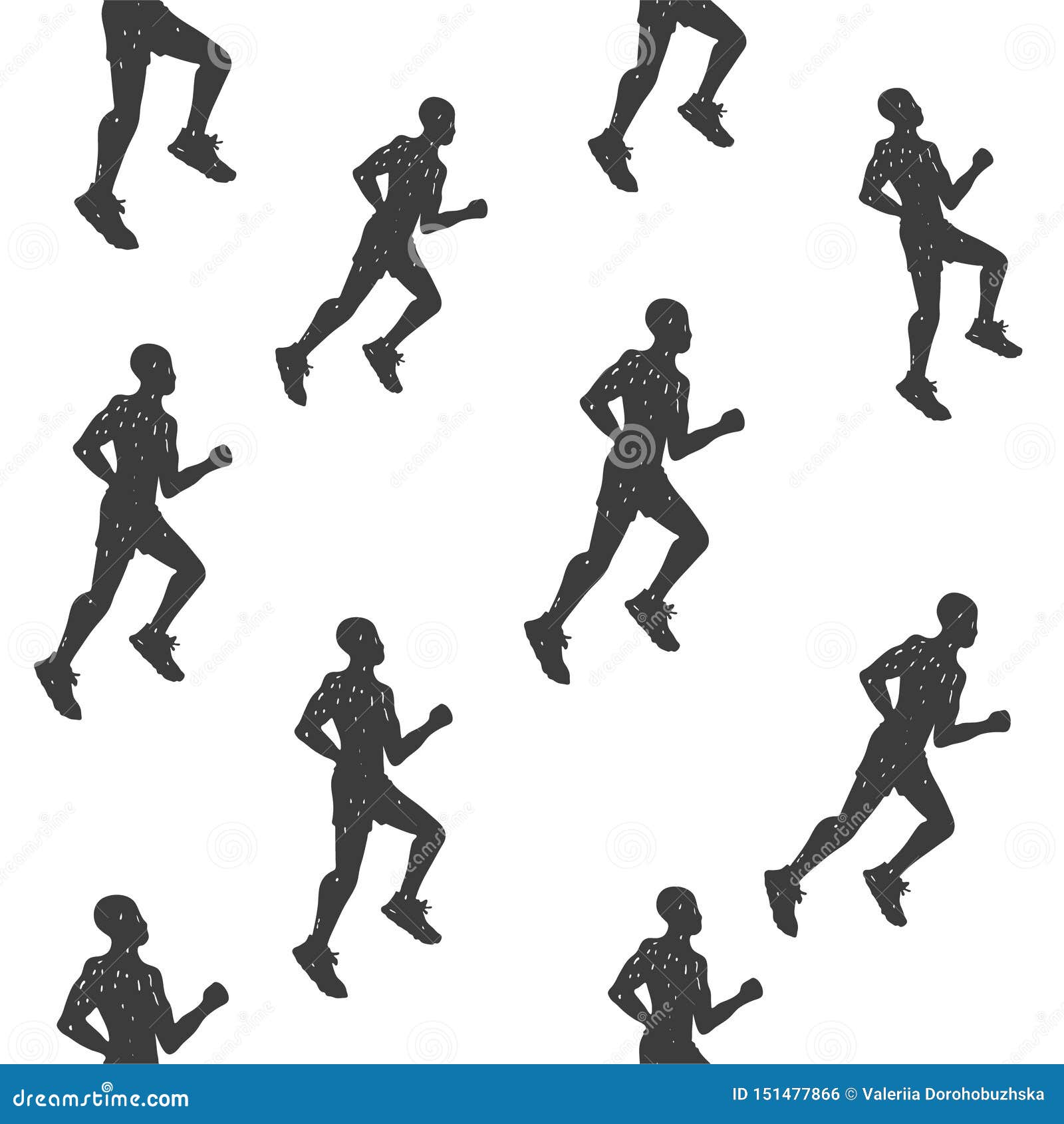 Run Motivation Background. Seamless Sport Pattern Stock Vector ...
