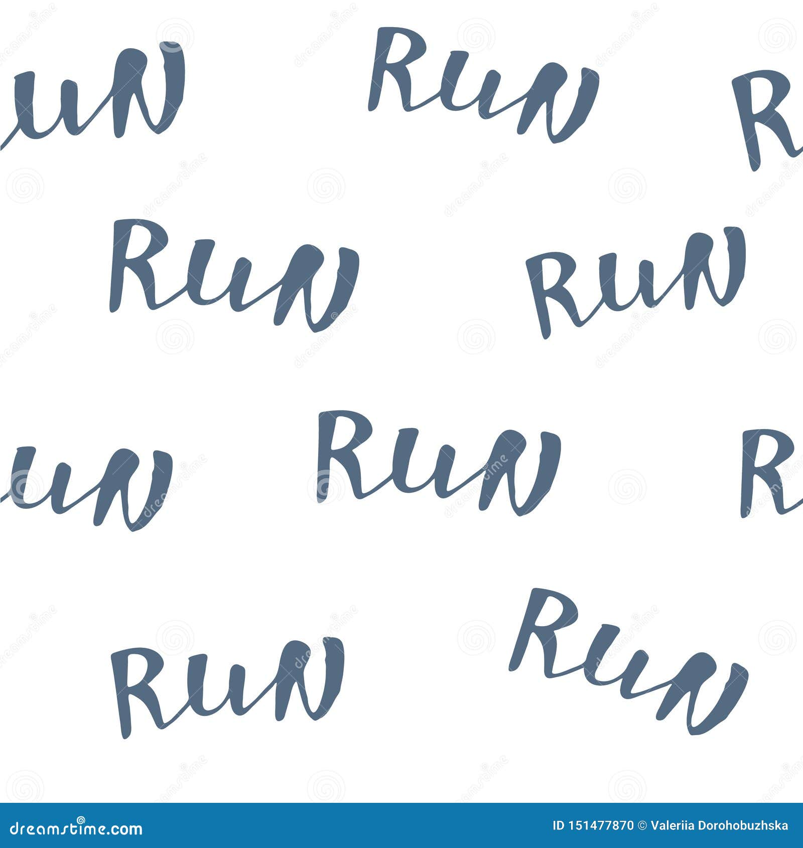 Run Motivation Background. Seamless Sport Pattern Vector Illustration ...