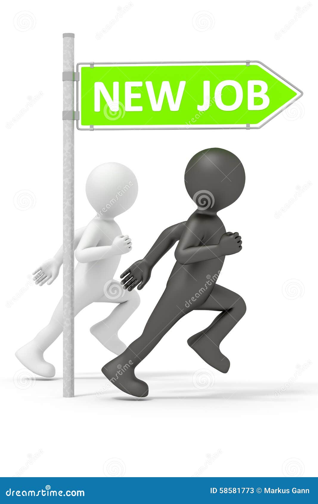 Run for a new job stock illustration. Illustration of success - 58581773