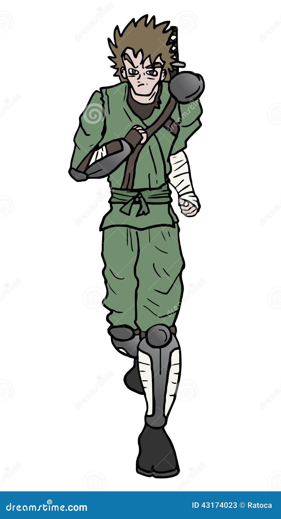 Run ninja stock vector. Illustration of culture, action - 43174023