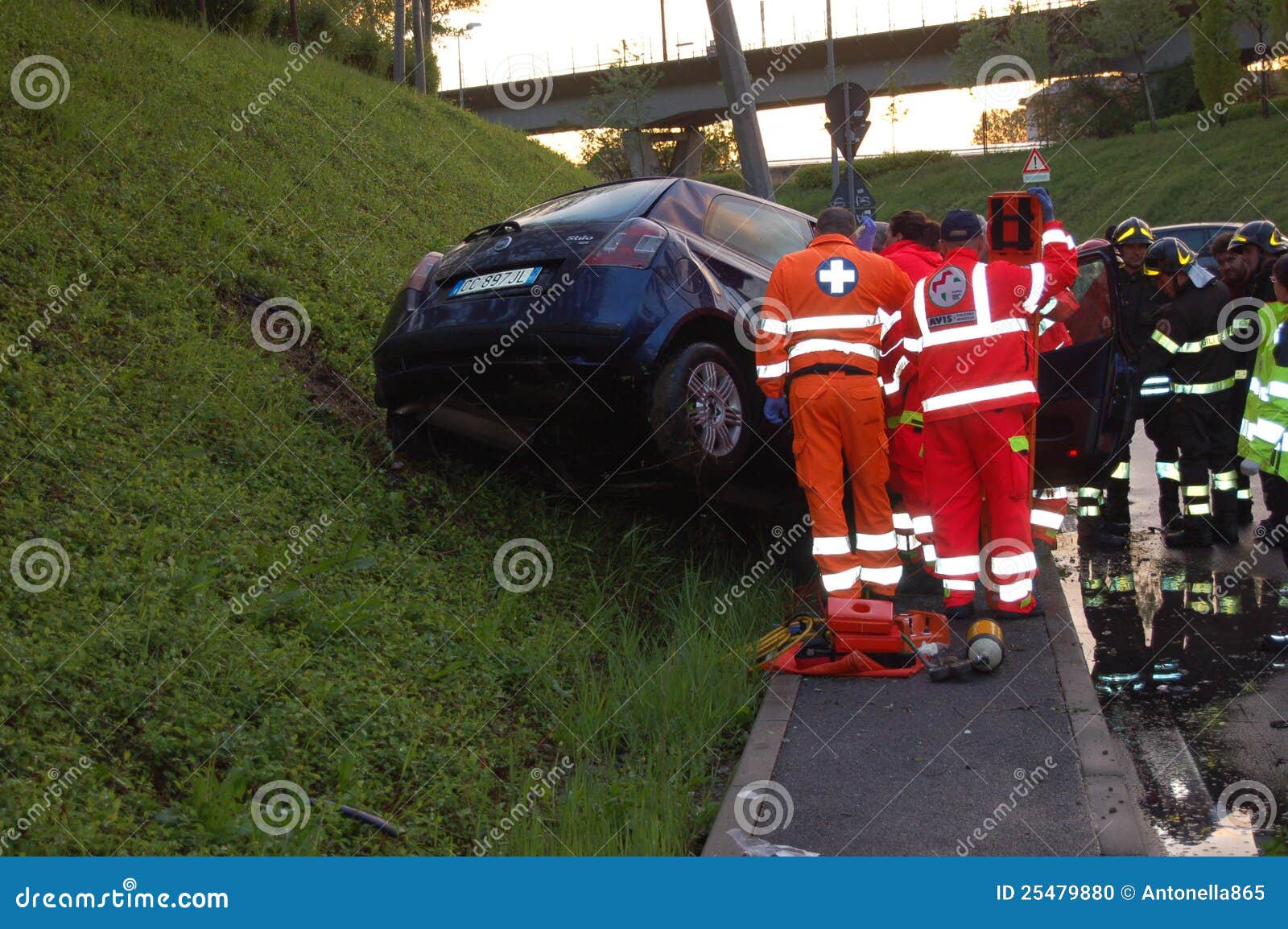Run-off-road Collision in Urban Area Editorial Image - Image of speed ...