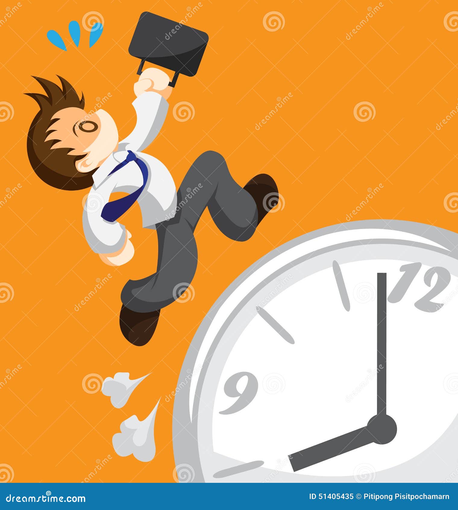 Run out of time stock vector. Illustration of work, cartoon - 51405435