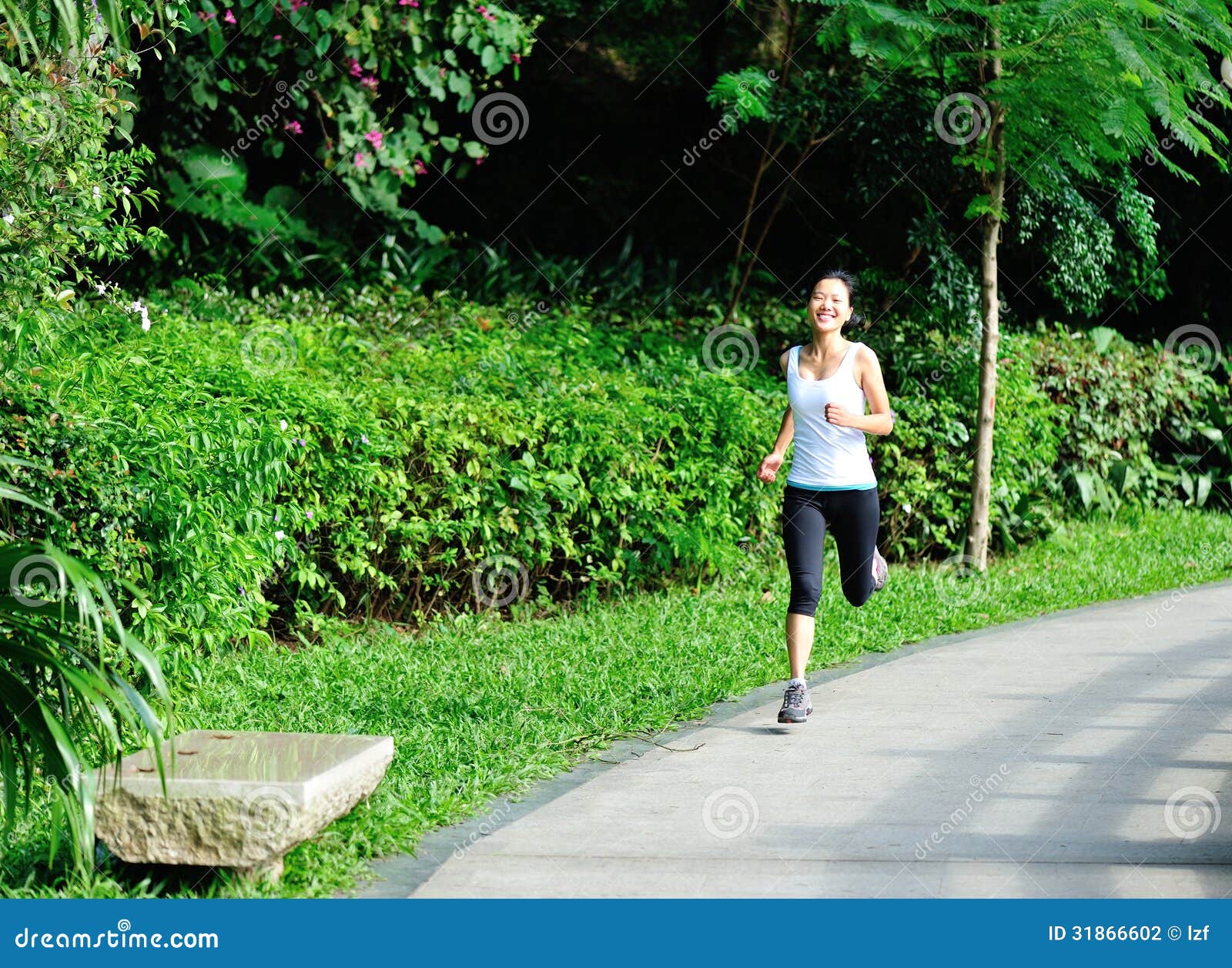 Run in park stock photo. Image of cheerful, jogging, action - 31866602