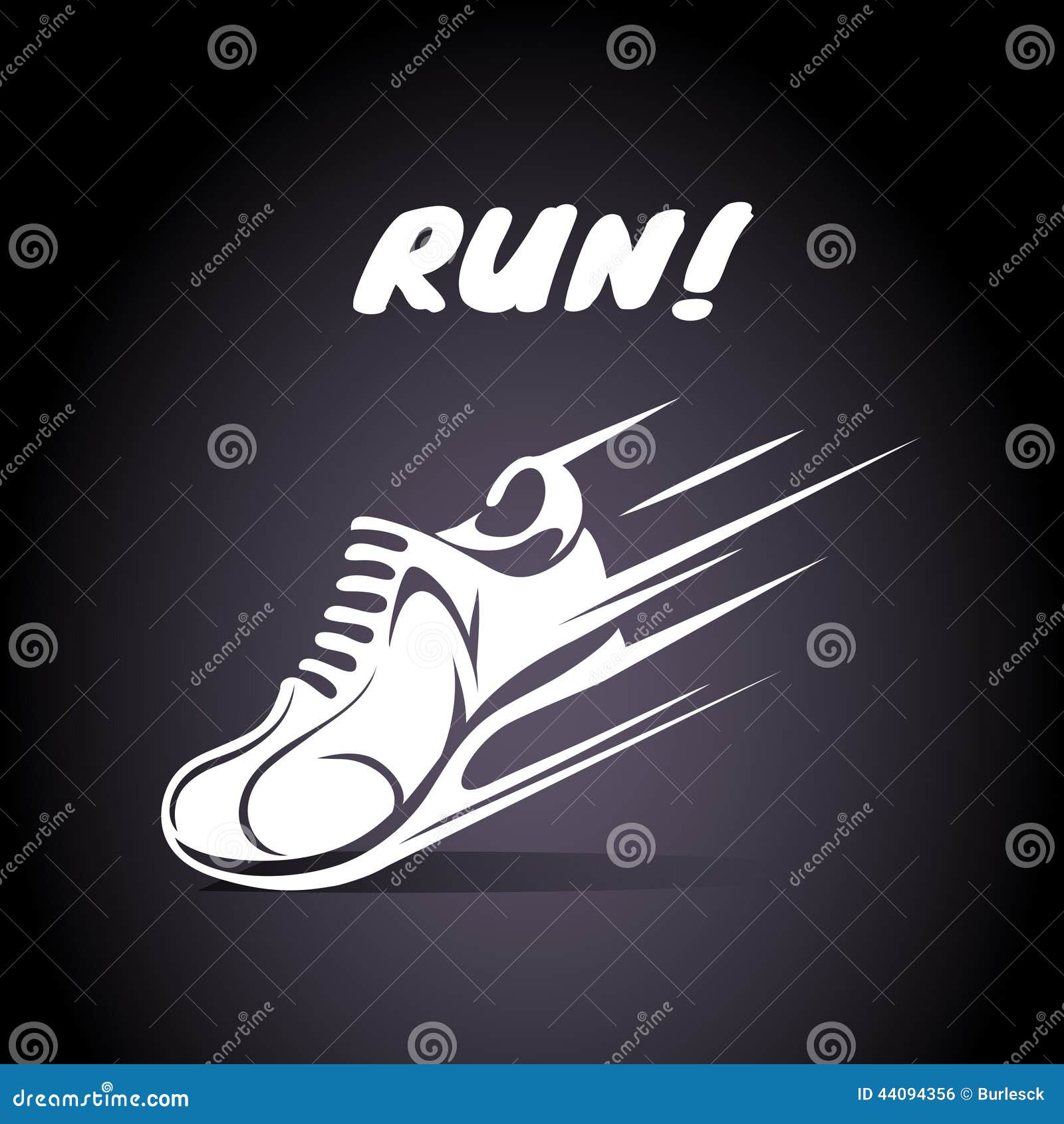 Run poster design stock vector. Illustration of design - 44094356