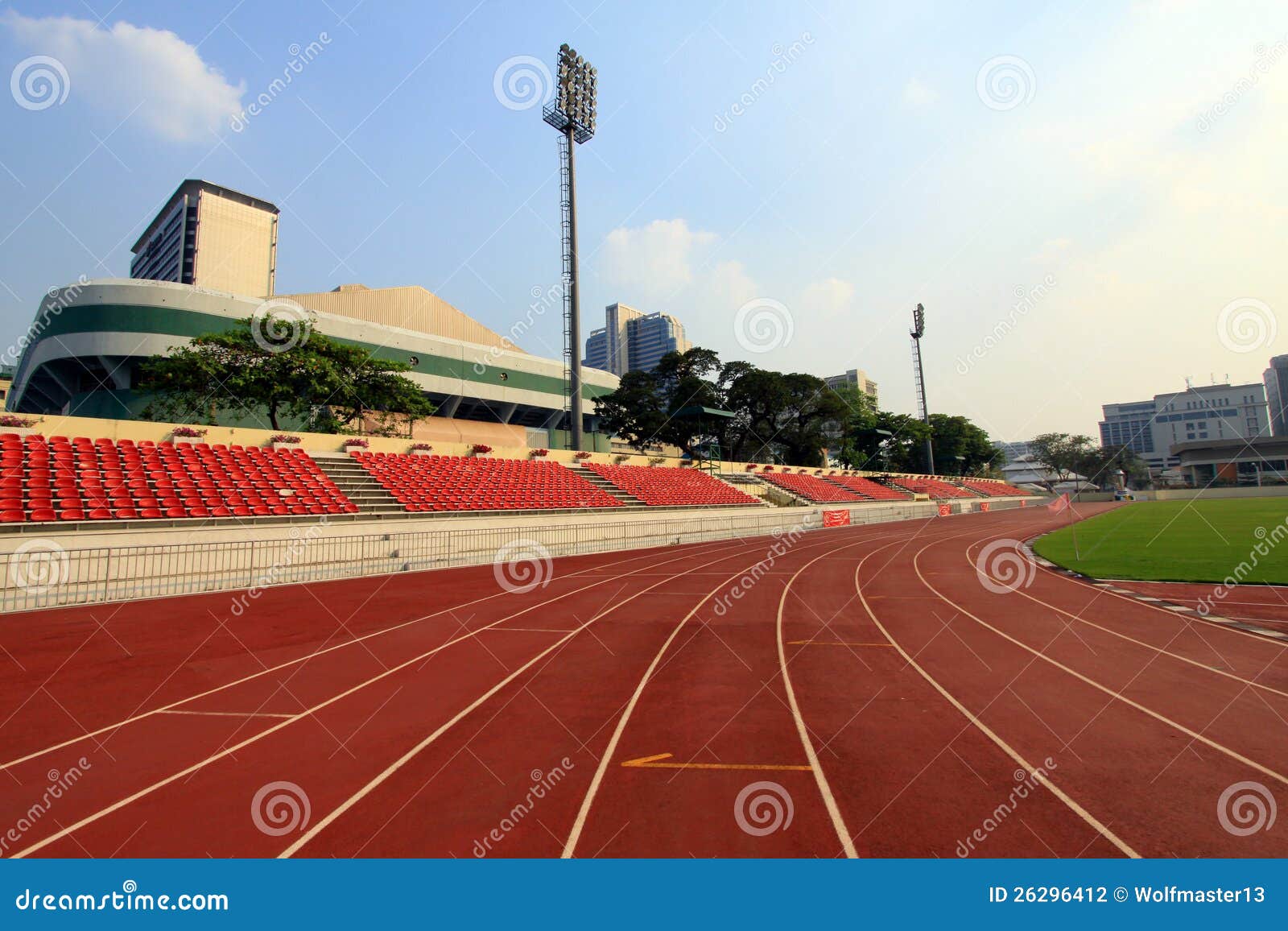 Run race track in stadium stock photo. Image of surface - 26296412