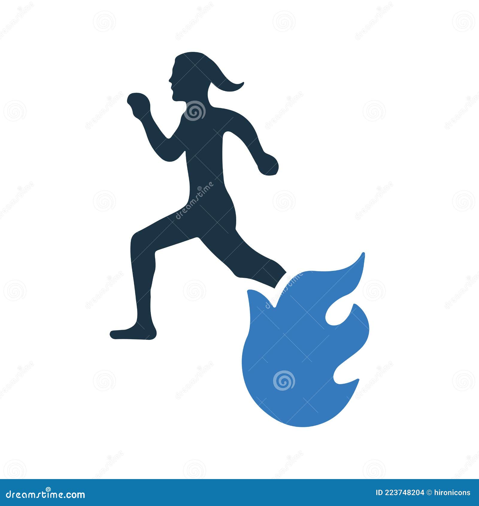 Run, Runner, Fire Danger Icon. Simple Editable Vector Illustration ...