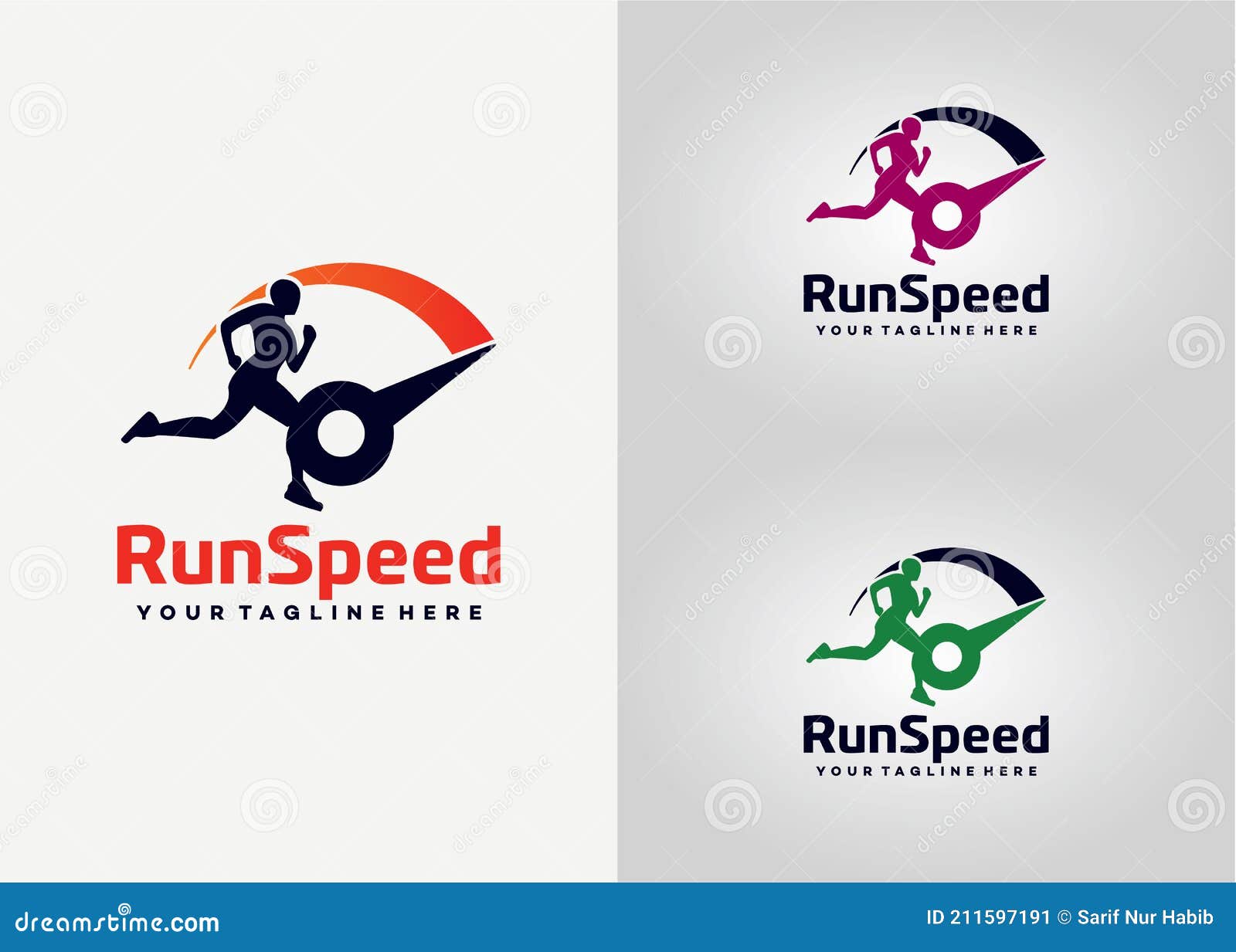 Run Speed Logo Design Template Stock Vector - Illustration of abstract ...