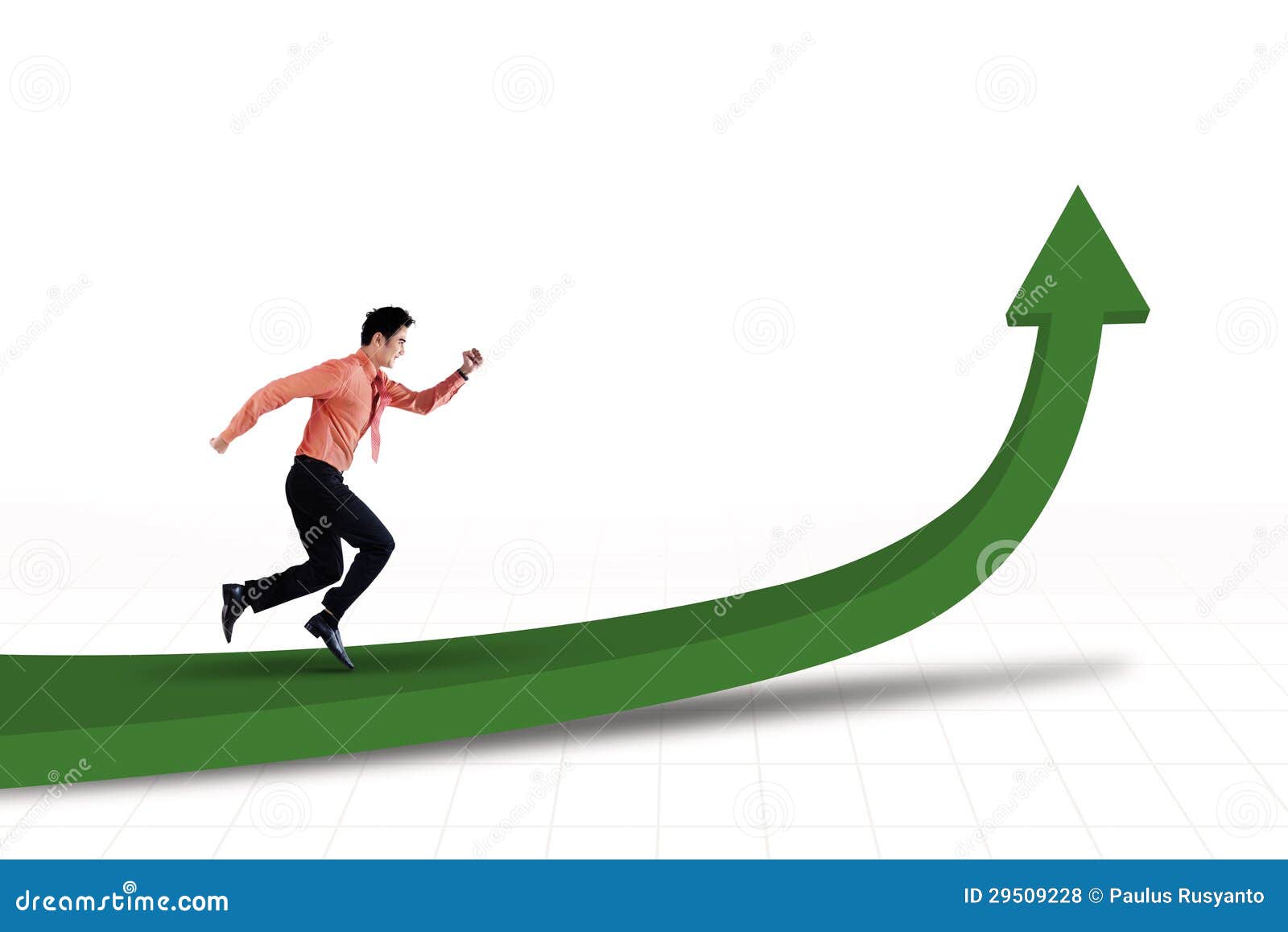 Run for success stock illustration. Illustration of graph - 29509228
