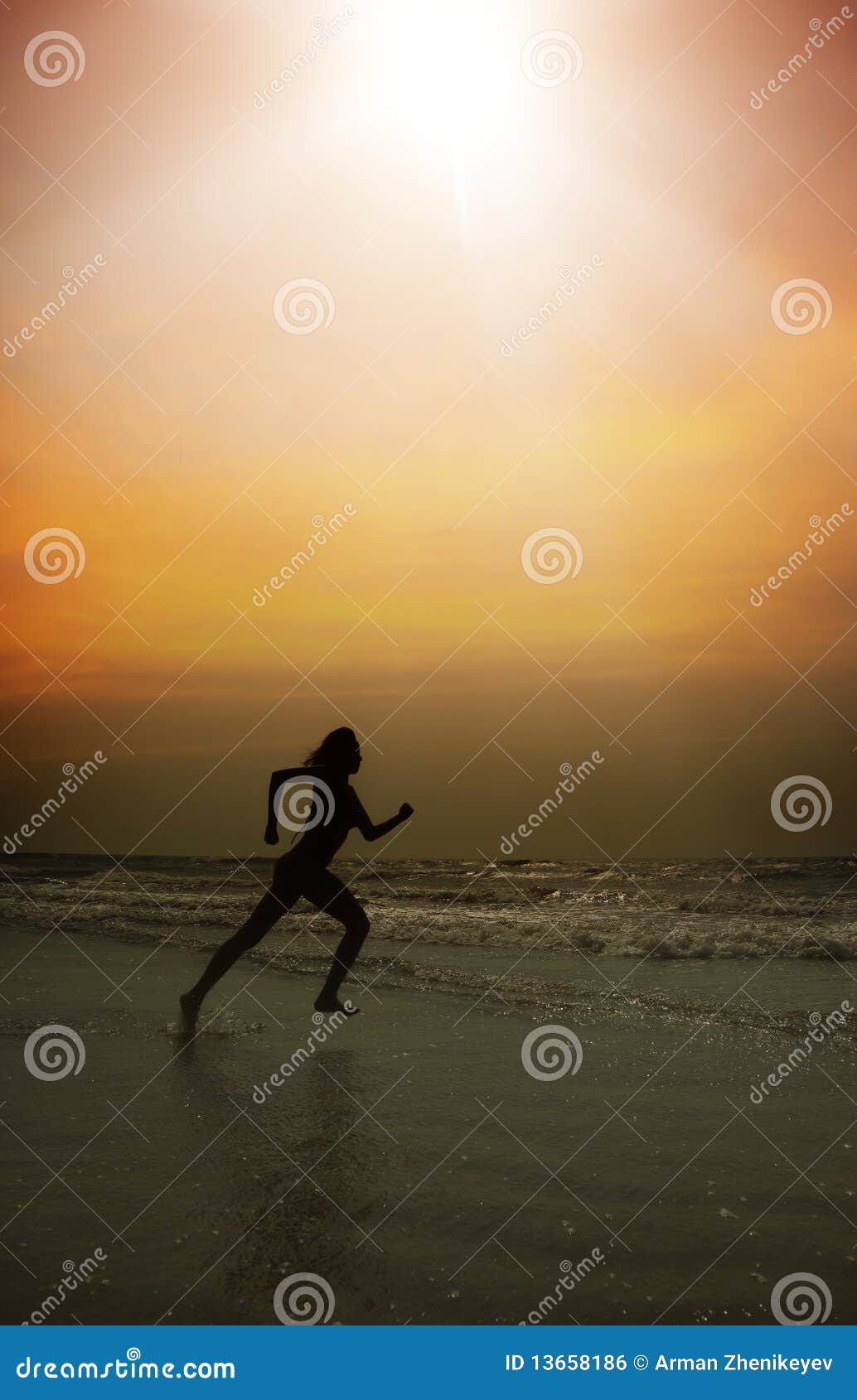 Run in sunset stock photo. Image of night, girl, athletics - 13658186