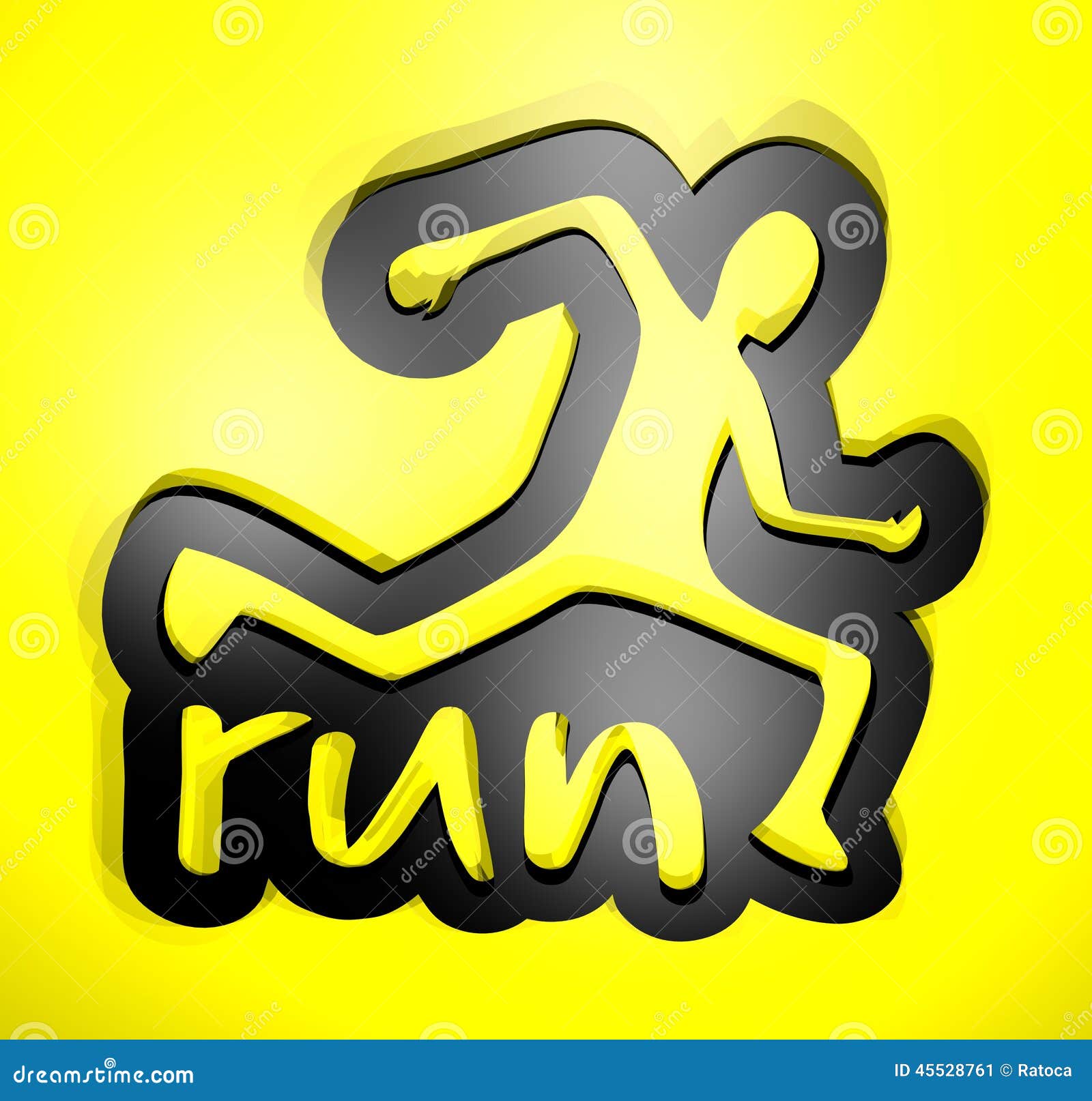 Run symbol stock illustration. Illustration of champion - 45528761