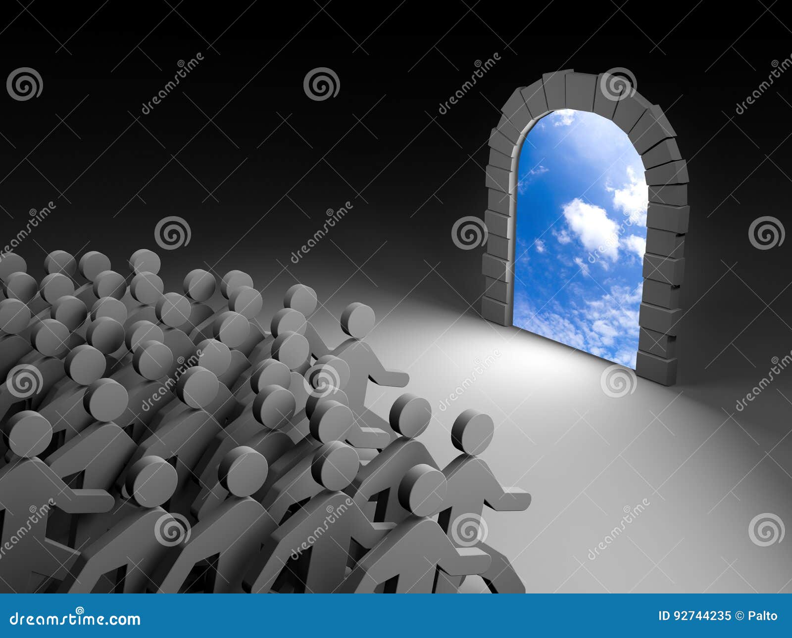 Run to the future stock illustration. Illustration of human - 92744235