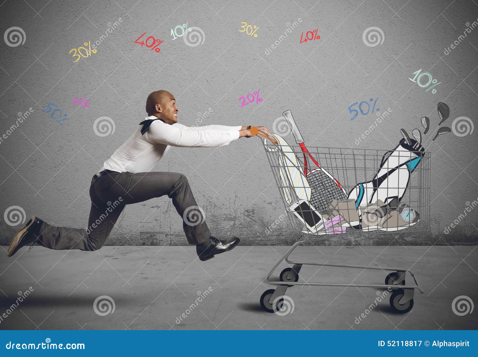 Run to go shopping stock image. Image of shoppingcart - 52118817