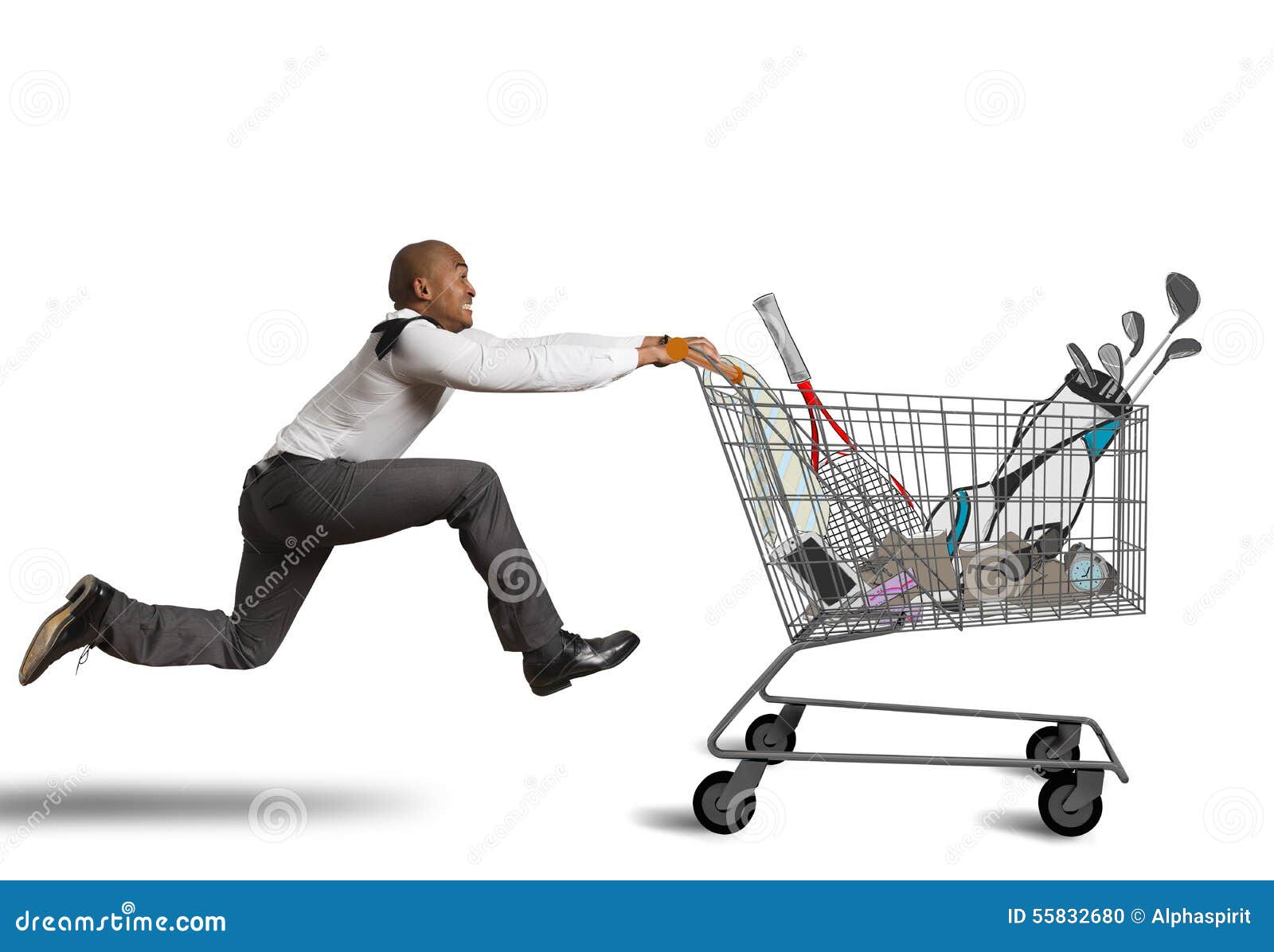 Run to go shopping stock photo. Image of business, sale - 55832680