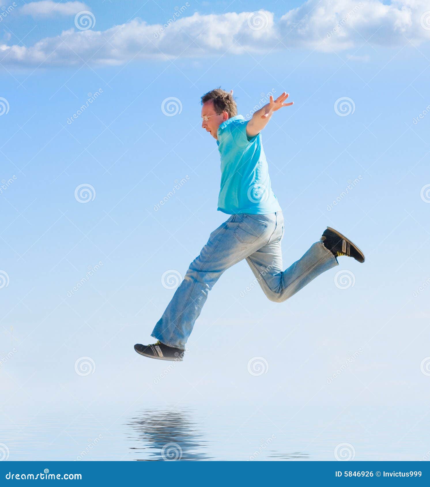 Run to the sky stock photo. Image of jump, beauty, girl - 5846926