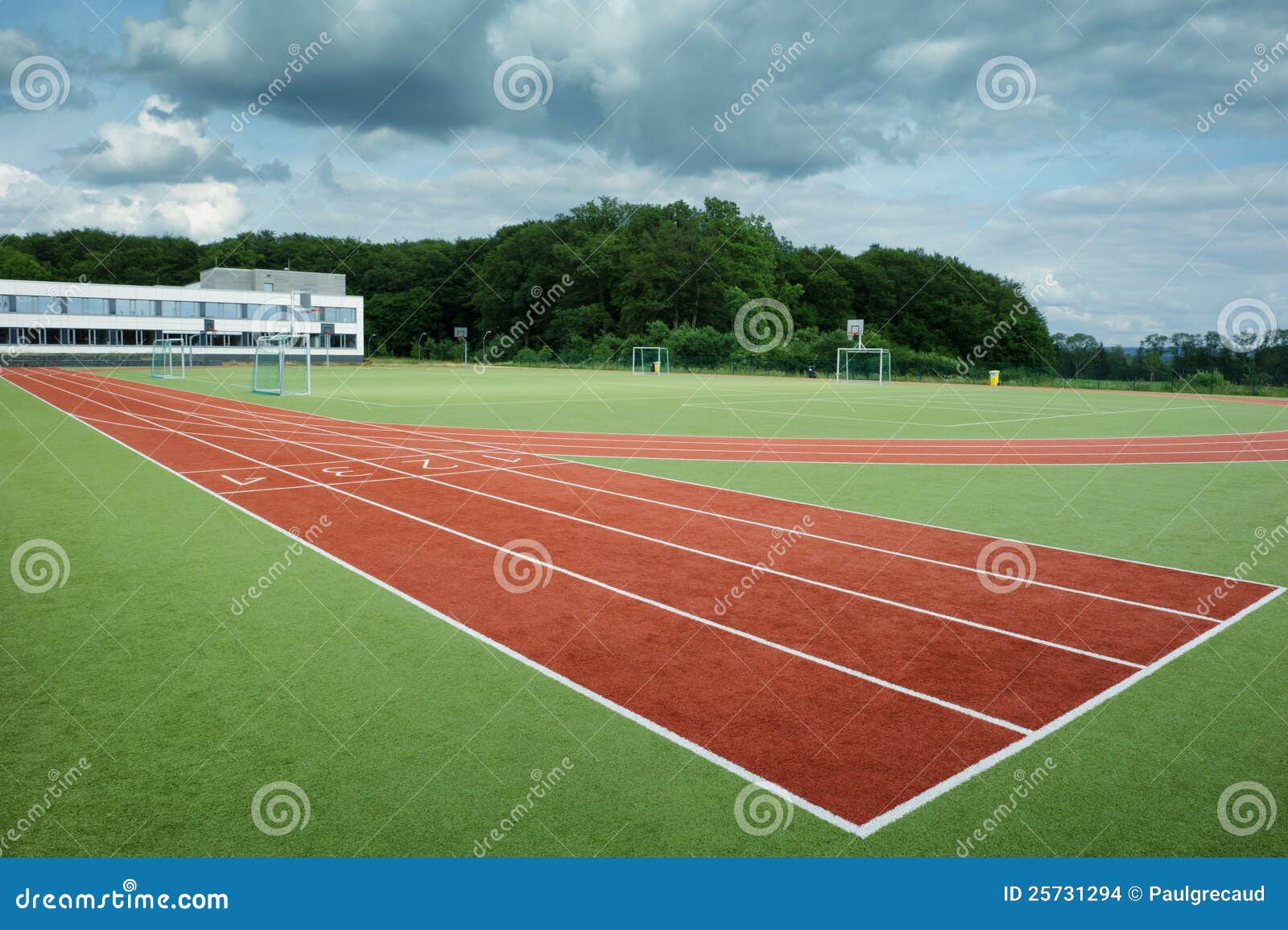 Run track in sport stadium stock photo. Image of exercise - 25731294