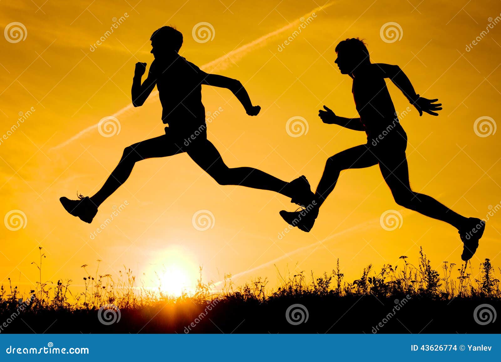 Run stock photo. Image of yellow, speed, couple, jogging - 43626774