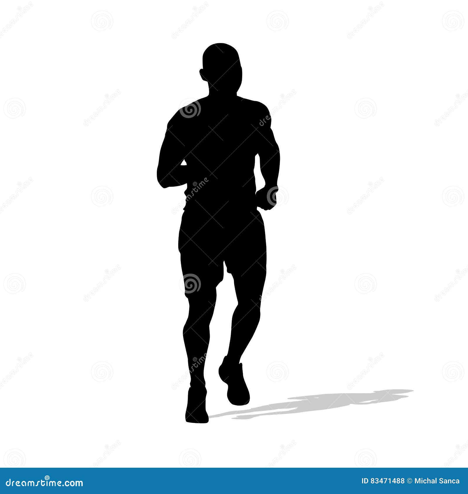 Run, Young Running Boy Vector Silhouette Stock Vector - Illustration of ...