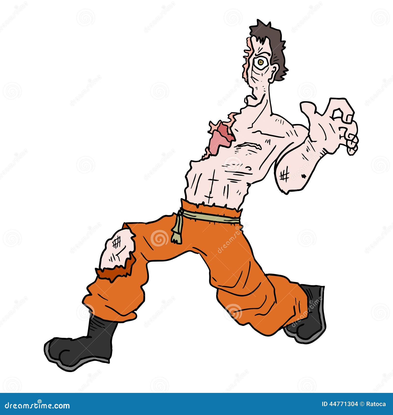 Run zombie stock vector. Illustration of cartoon, evil - 44771304