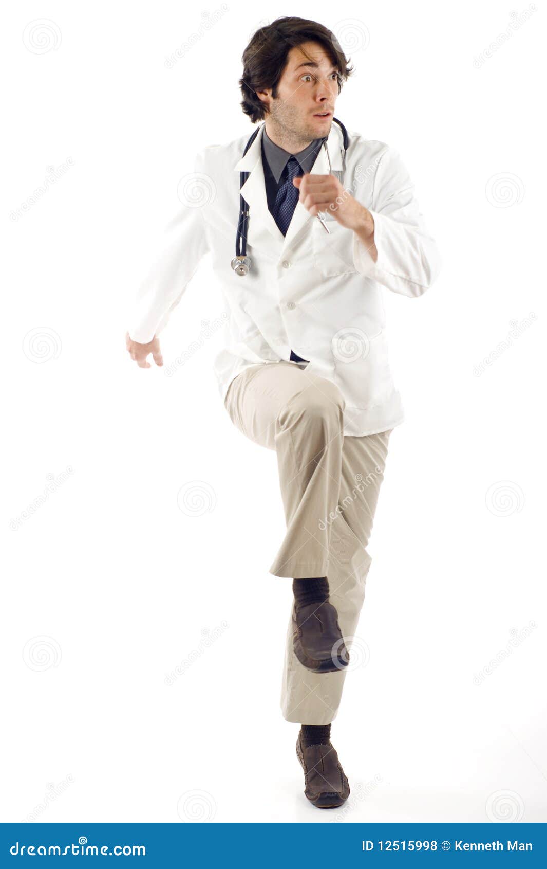 Runaway Doctor stock photo. Image of frighten, physician - 12515998