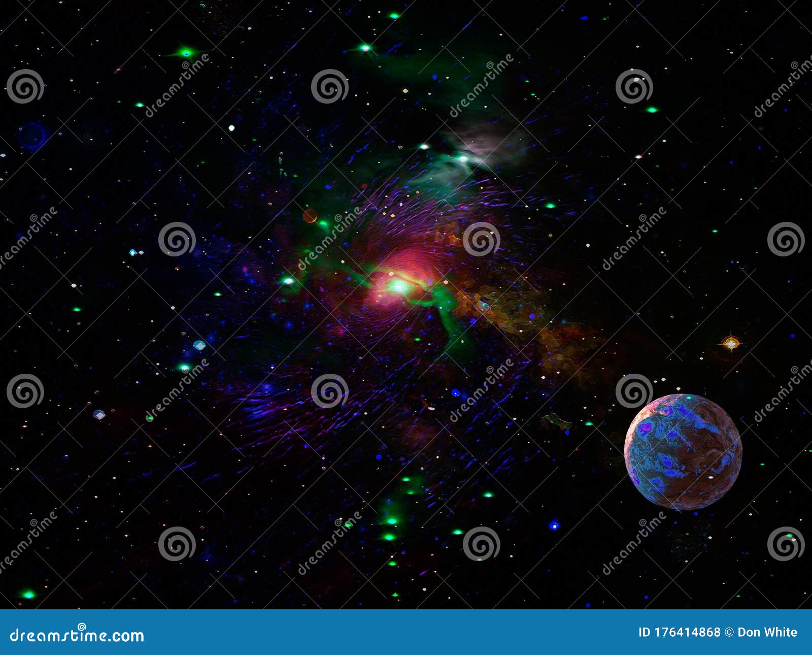 Runaway Planet in Intergalactic Space Stock Photo - Image of night ...