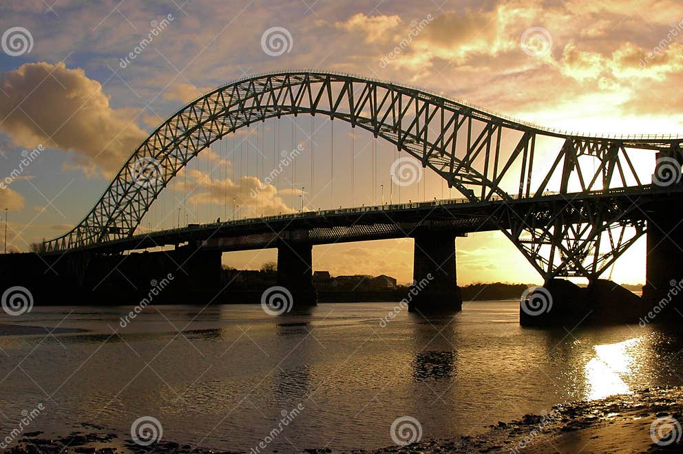 Runcorn Bridge stock photo. Image of connection, mersey - 39923870