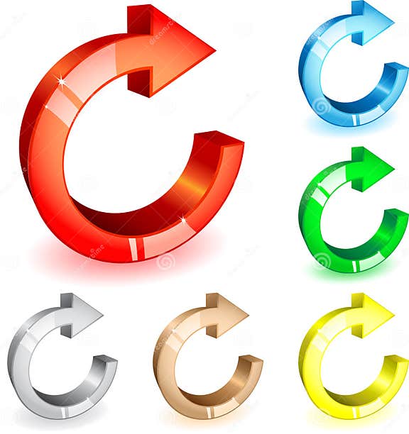 Rund pil 3d stock illustrationer. Illustration av futuristisk - 15425214