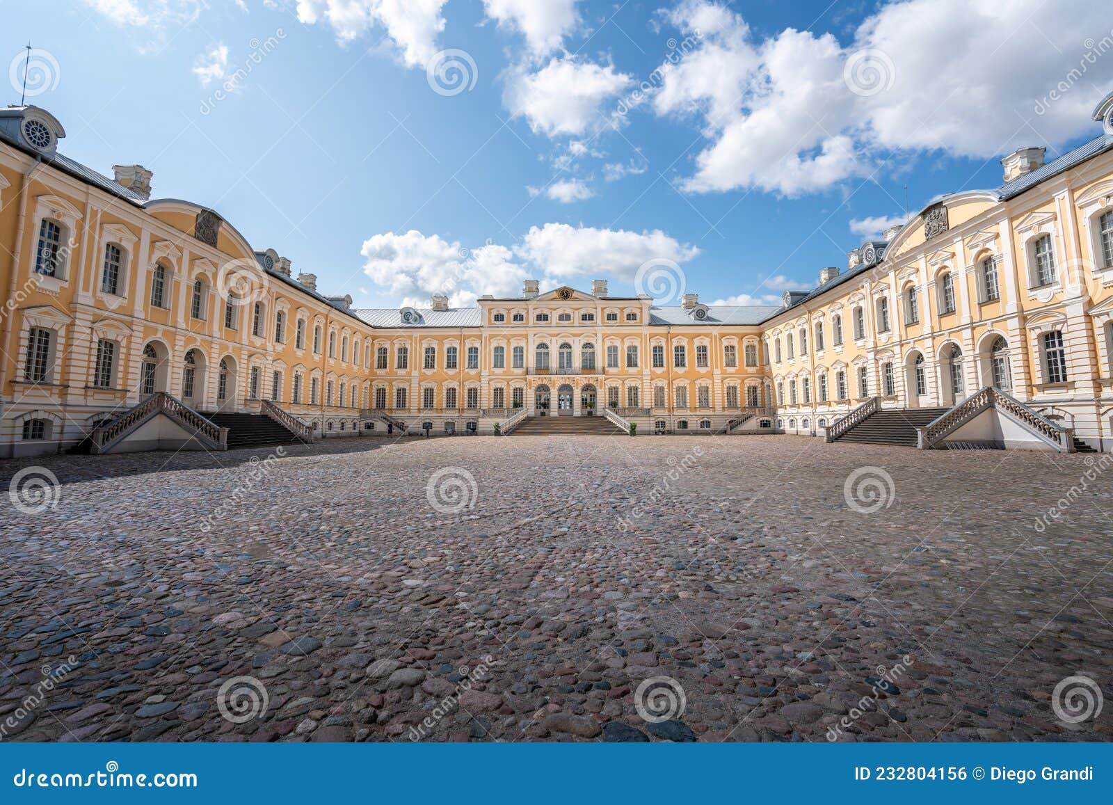 Rundale Palace Facade - Pilsrundale, Latvia Stock Photo - Image of ...