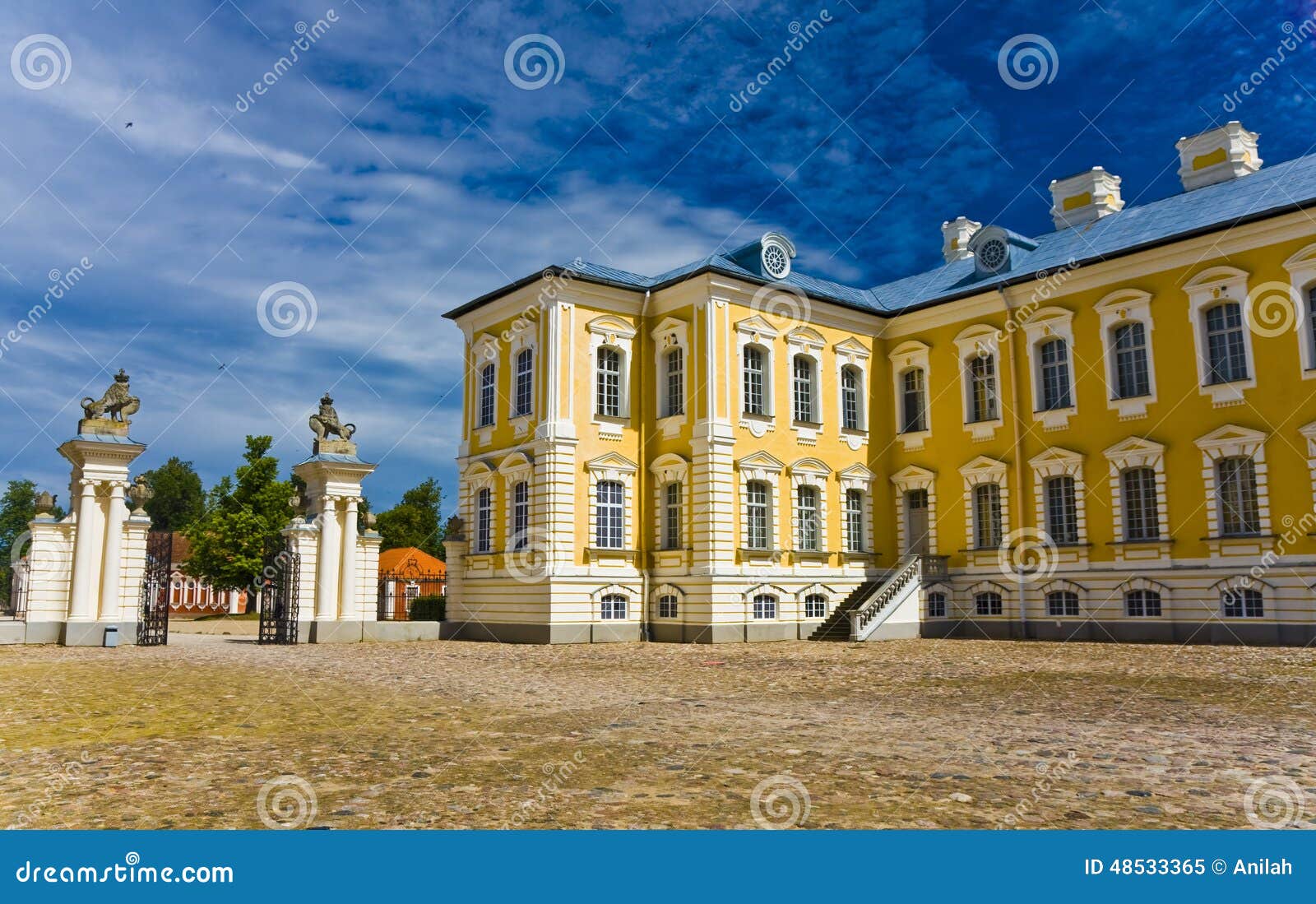 Rundale palace stock image. Image of flower, biron, building - 48533365