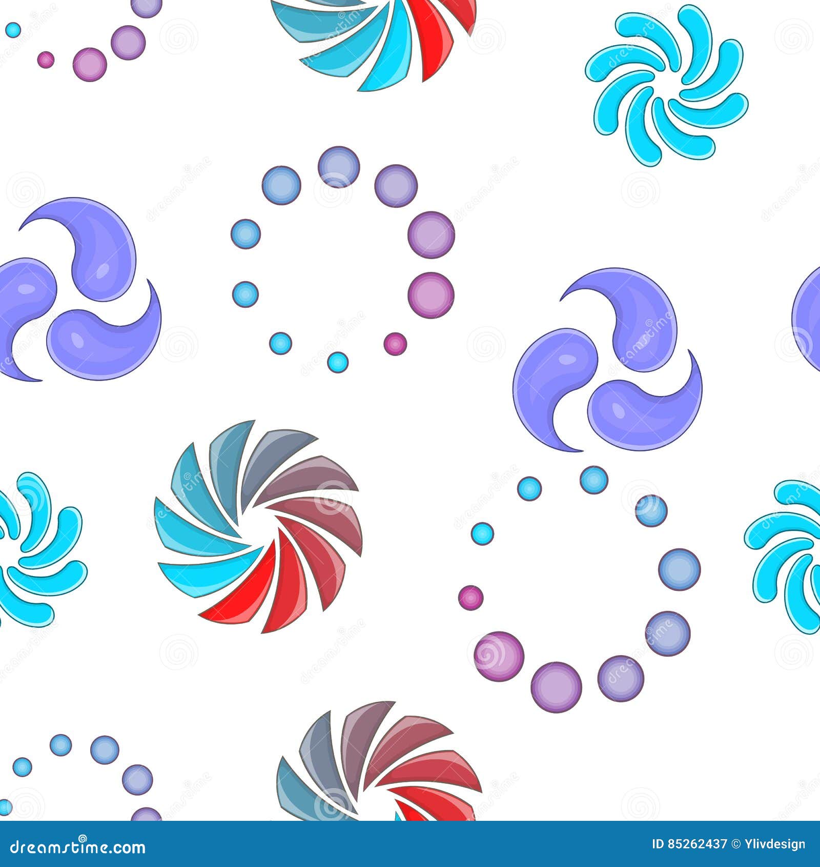 Runde Formen Muster, Karikaturart Vektor Abbildung - Illustration von ...