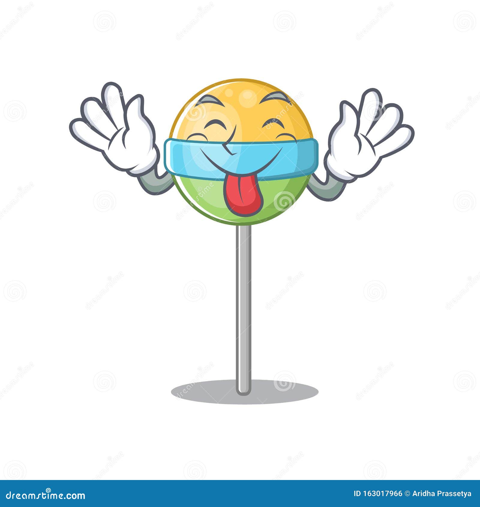 Runde Loppenzunge Abseits Vom Cartoon Vektor Abbildung - Illustration ...