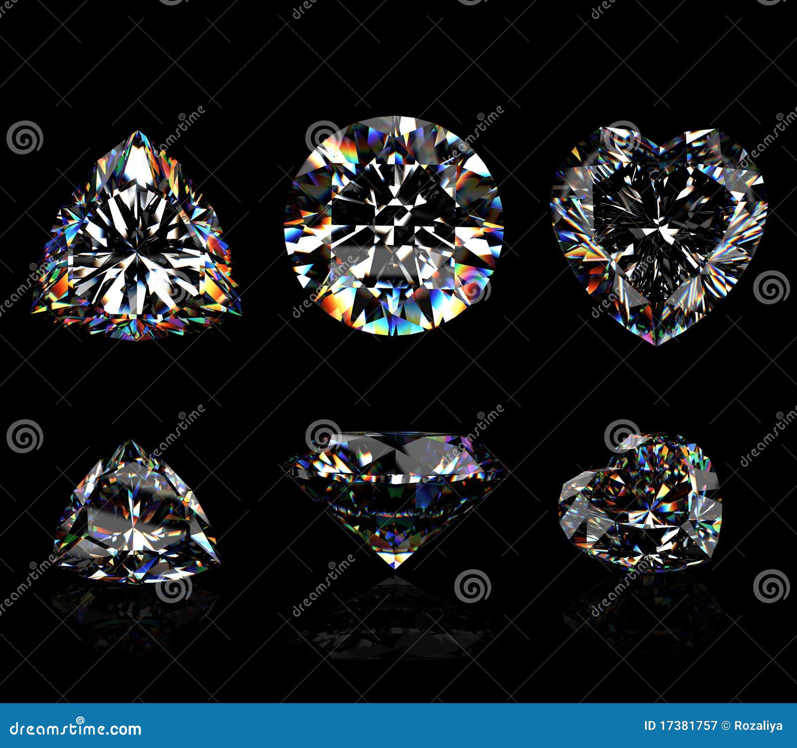 Runder Leuchtender Diamant Des Schnittes 3d Stock Abbildung ...