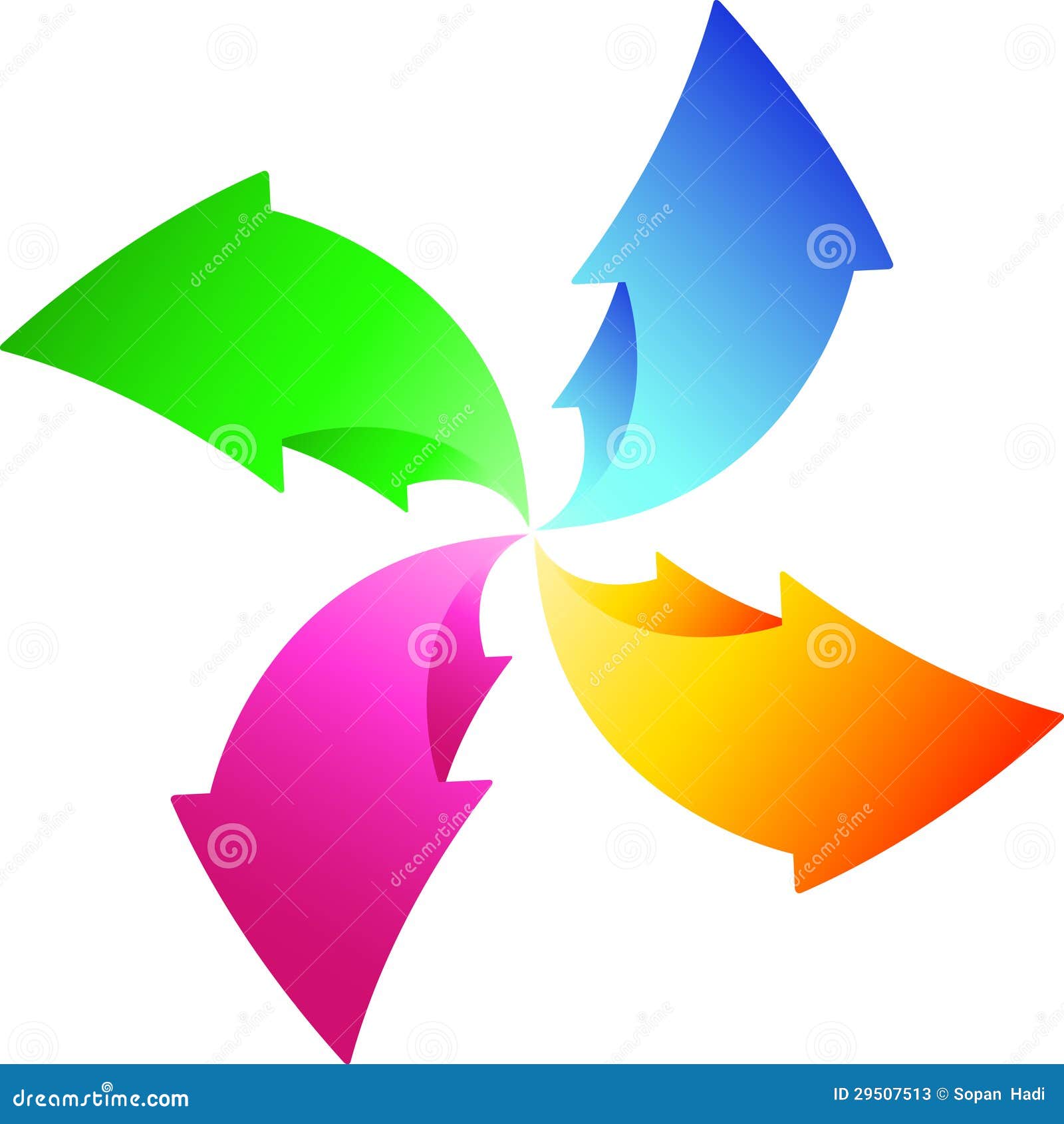 Runder Pfeil vektor abbildung. Illustration von führen - 29507513