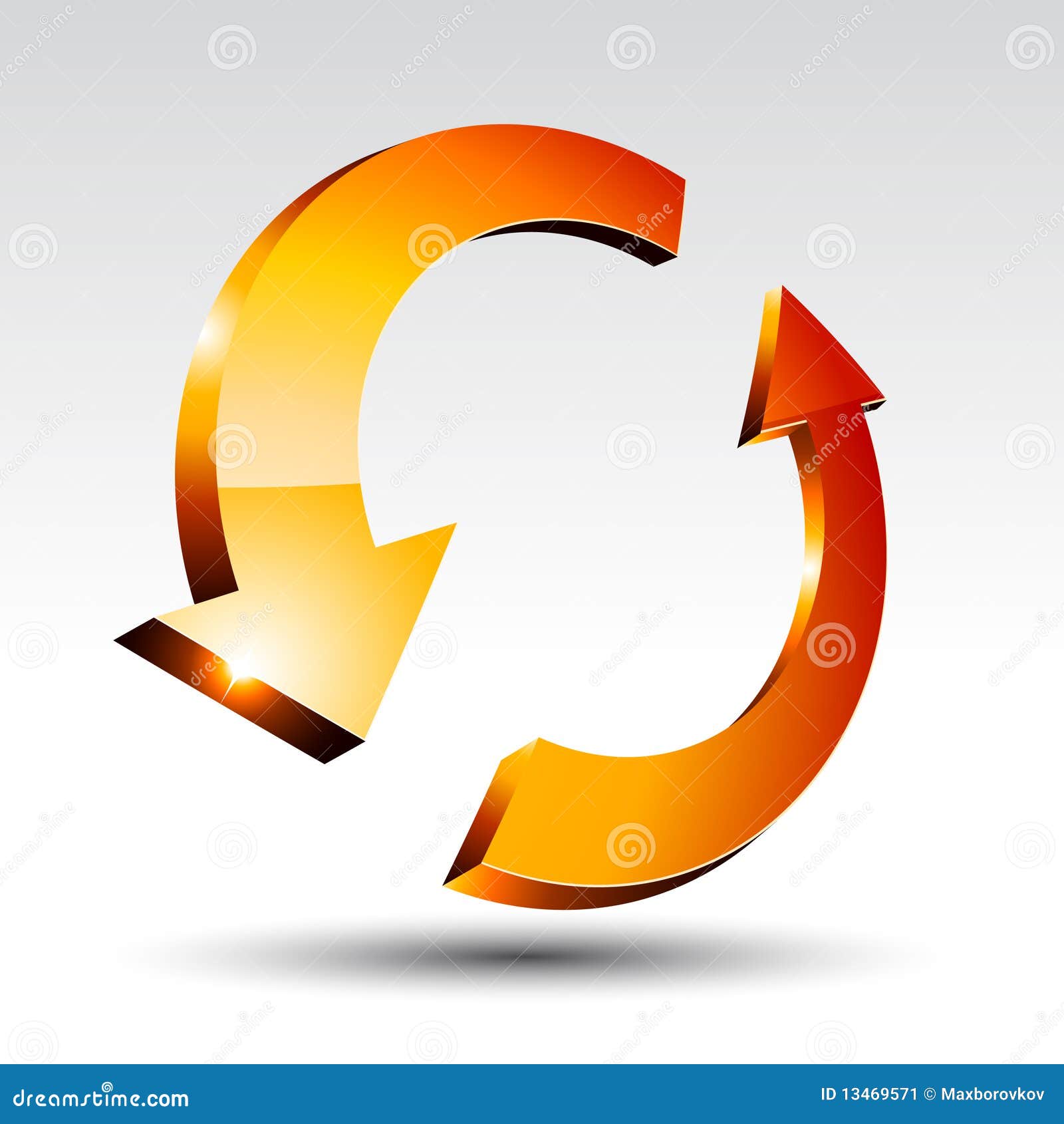 Runder Pfeil 3d. stock abbildung. Illustration von netzwerk - 13469571