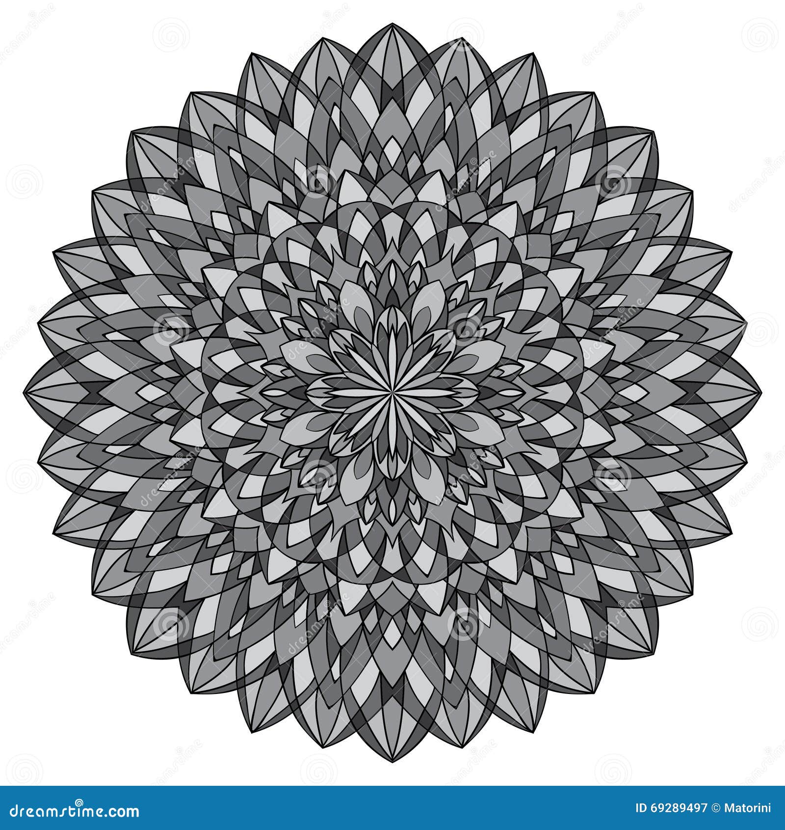 Rundes Geometrisches Muster Vektor Abbildung - Illustration von ...