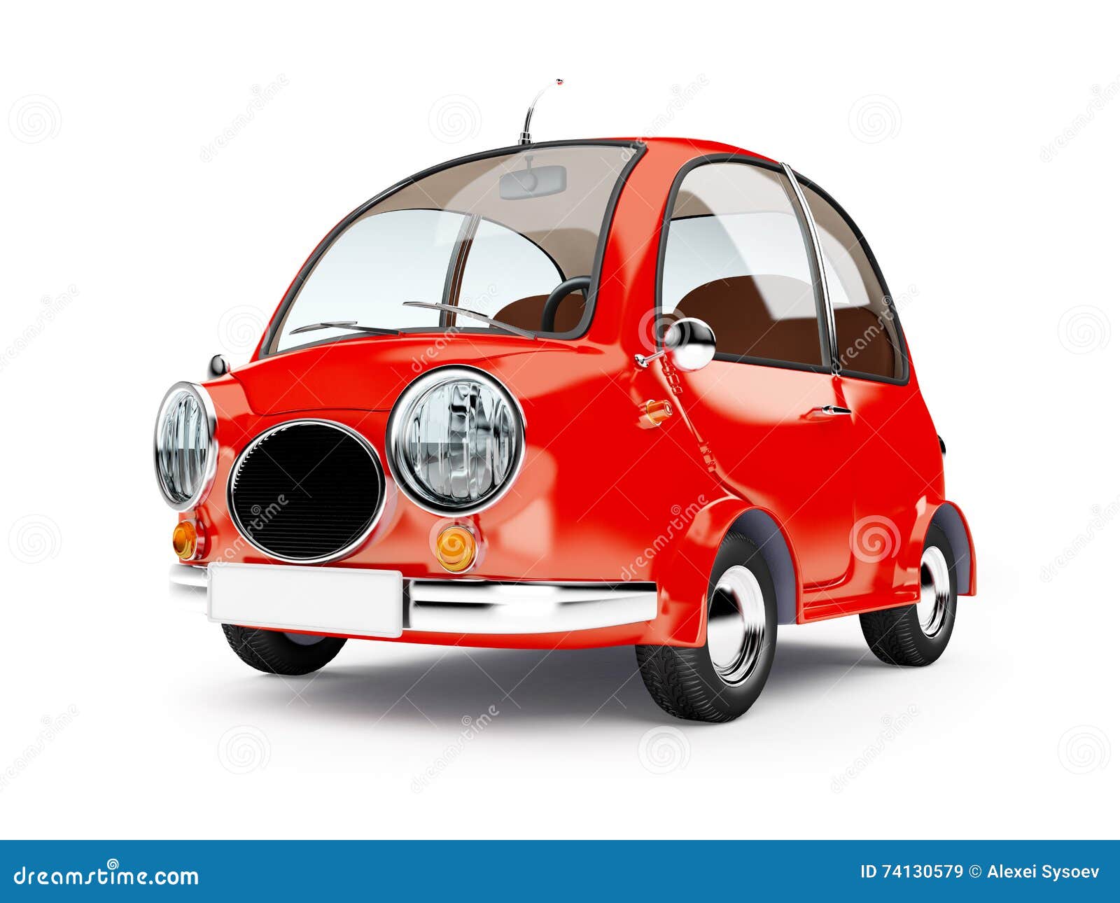 Rundes kleines Auto stock abbildung. Illustration von transport - 74130579