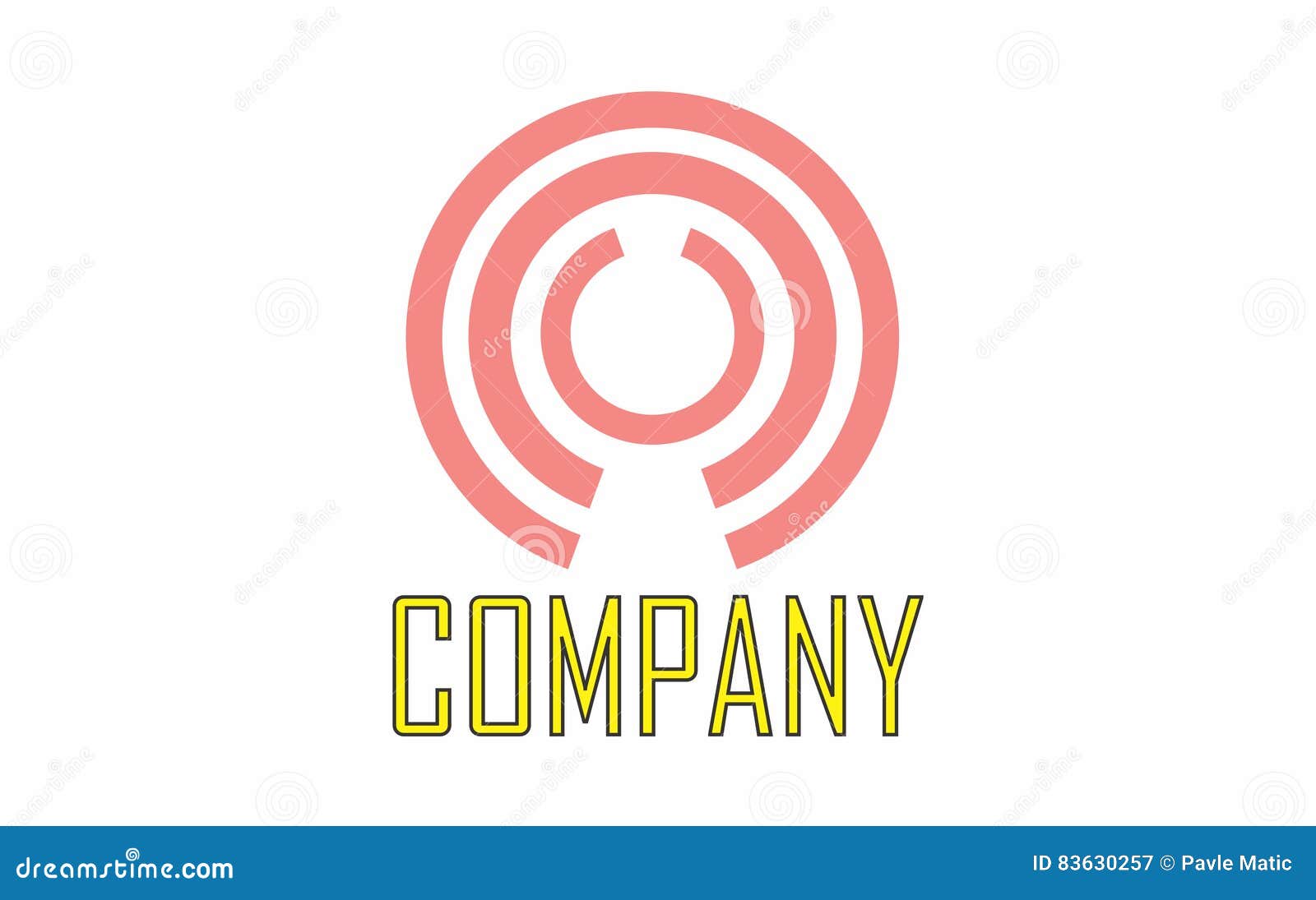 Rundes Logo der Kreise vektor abbildung. Illustration von industrie ...