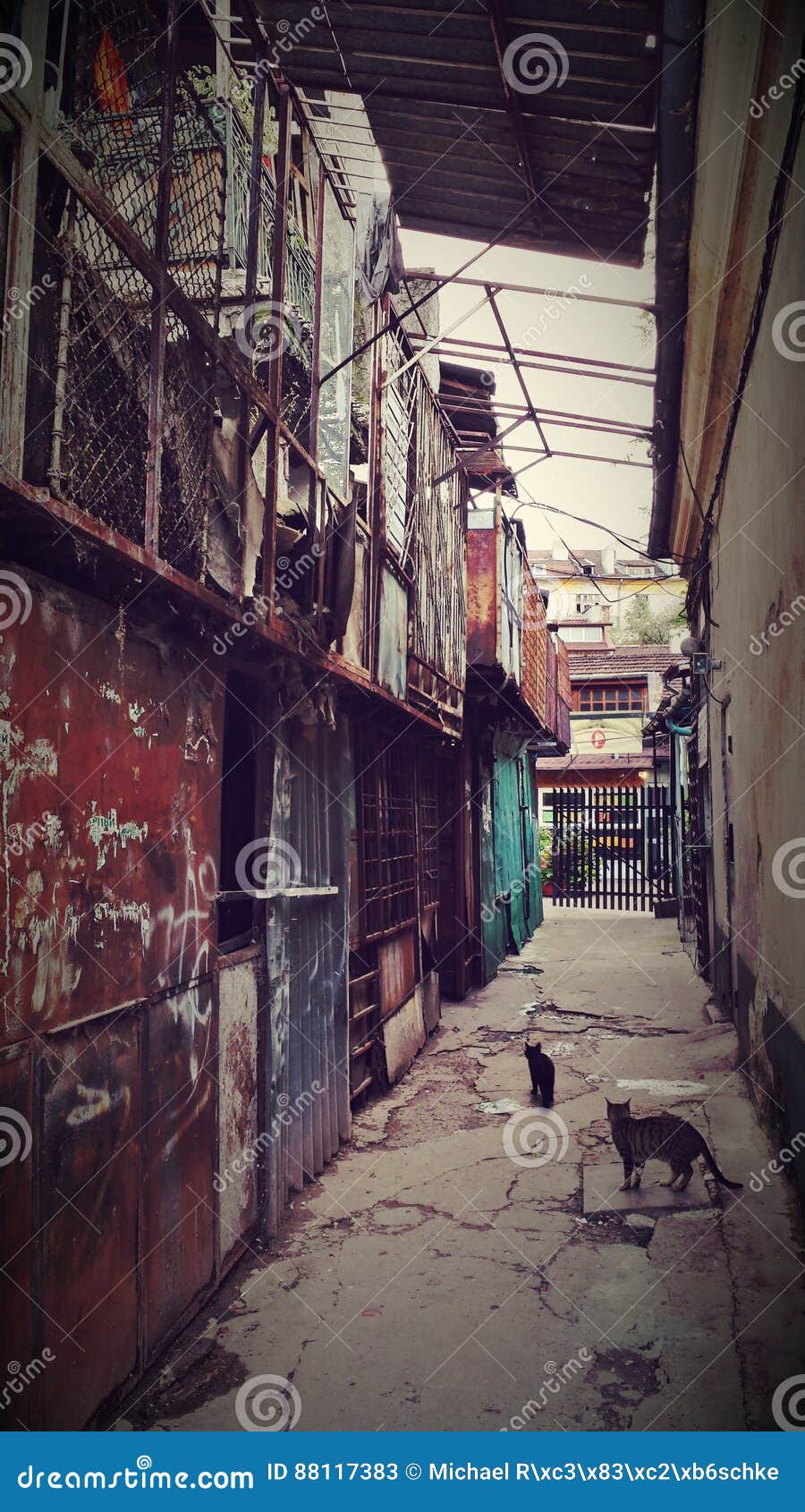 Rundown Alley stock image. Image of ruins, abandoned - 88117383
