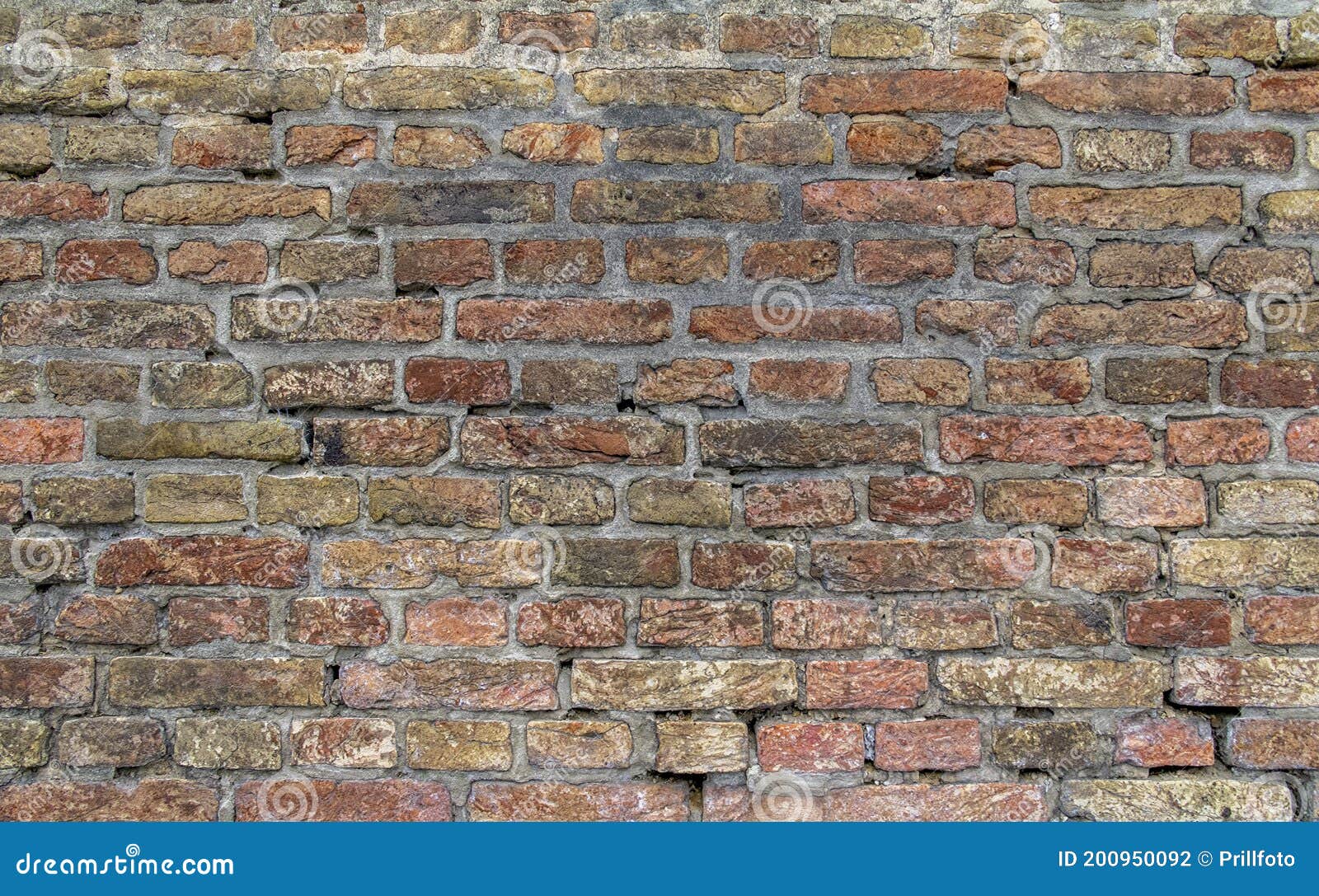 Rundown brick wall stock photo. Image of building, closeup - 200950092