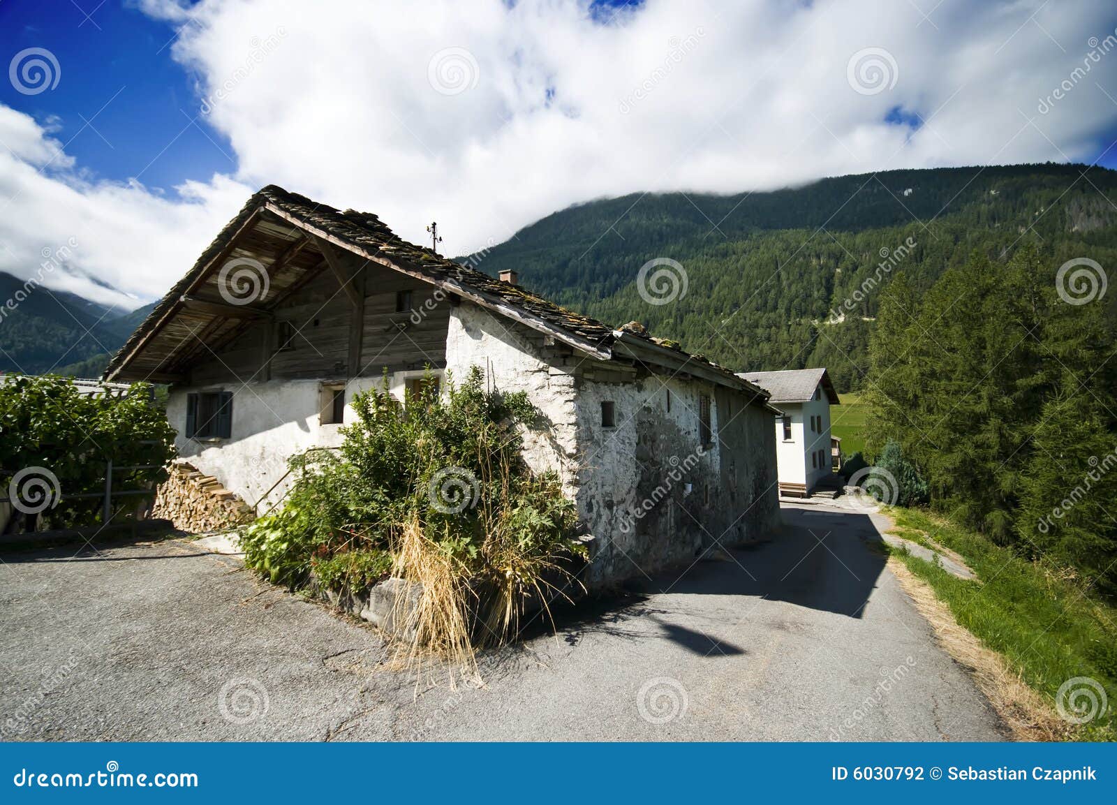 Rundown Building in Mountains Stock Photo - Image of decay, green: 6030792