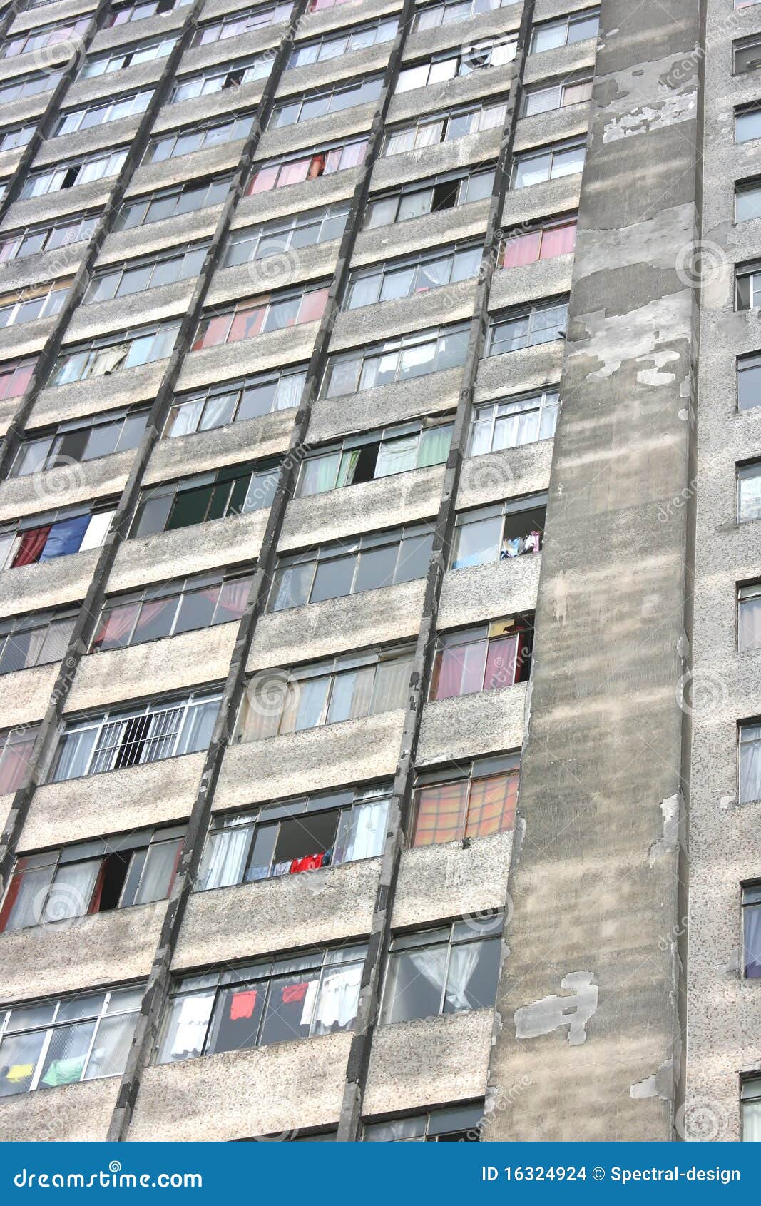 Rundown Facade in Sao Paulo Stock Photo - Image of apartment ...