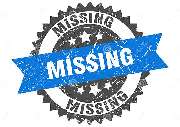 Rundstempel fehlend vektor abbildung. Illustration von farbband - 163291360