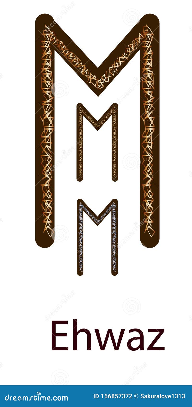 Rune Ehwaz. Ancient Scandinavian Runes. Runes Senior Futarka. Magic ...