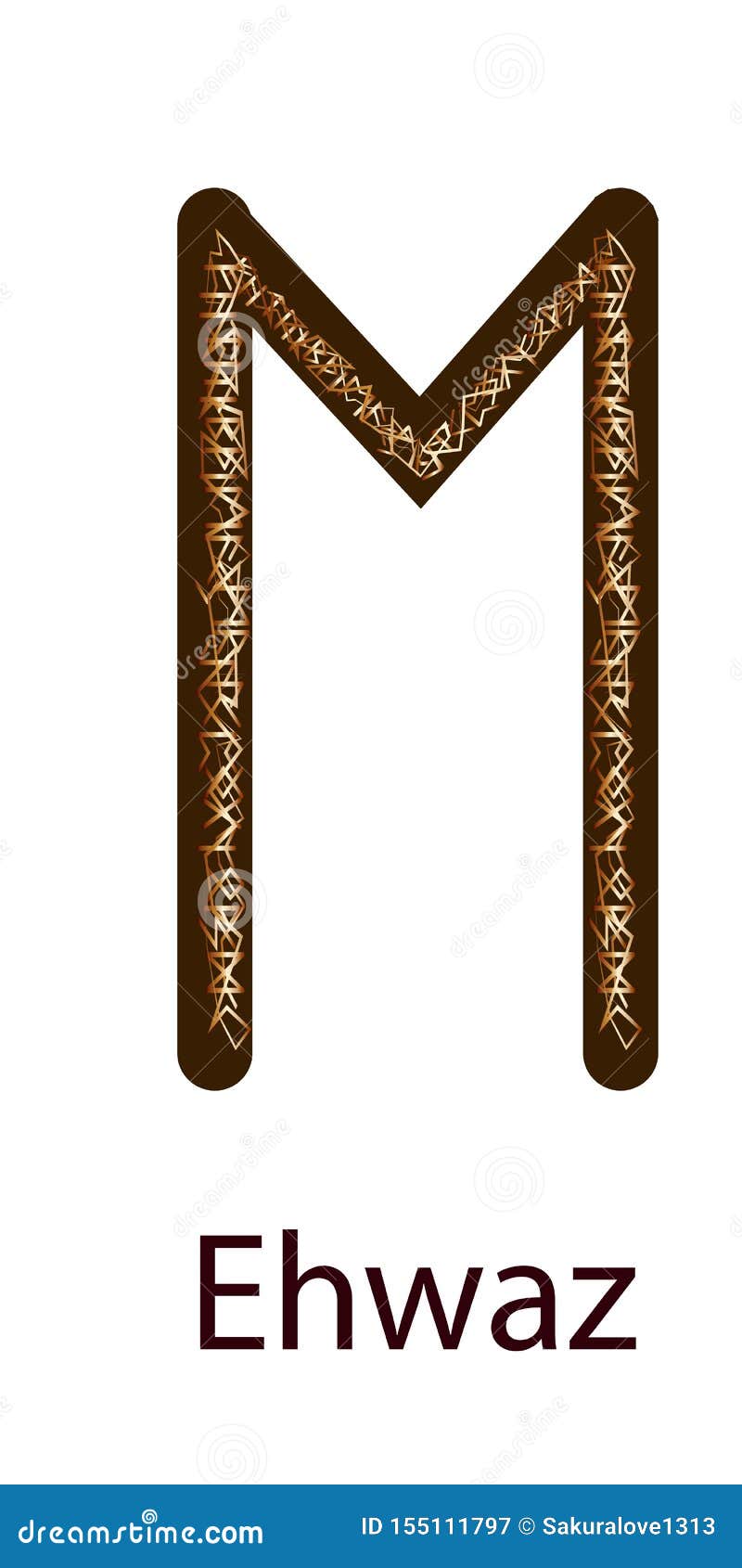 Rune Ehwaz. Ancient Scandinavian Runes. Runes Senior Futarka. Magic ...