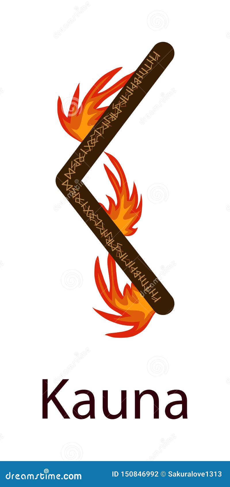 Rune Kano. Vertical Projection Stock Illustration - Illustration of ...