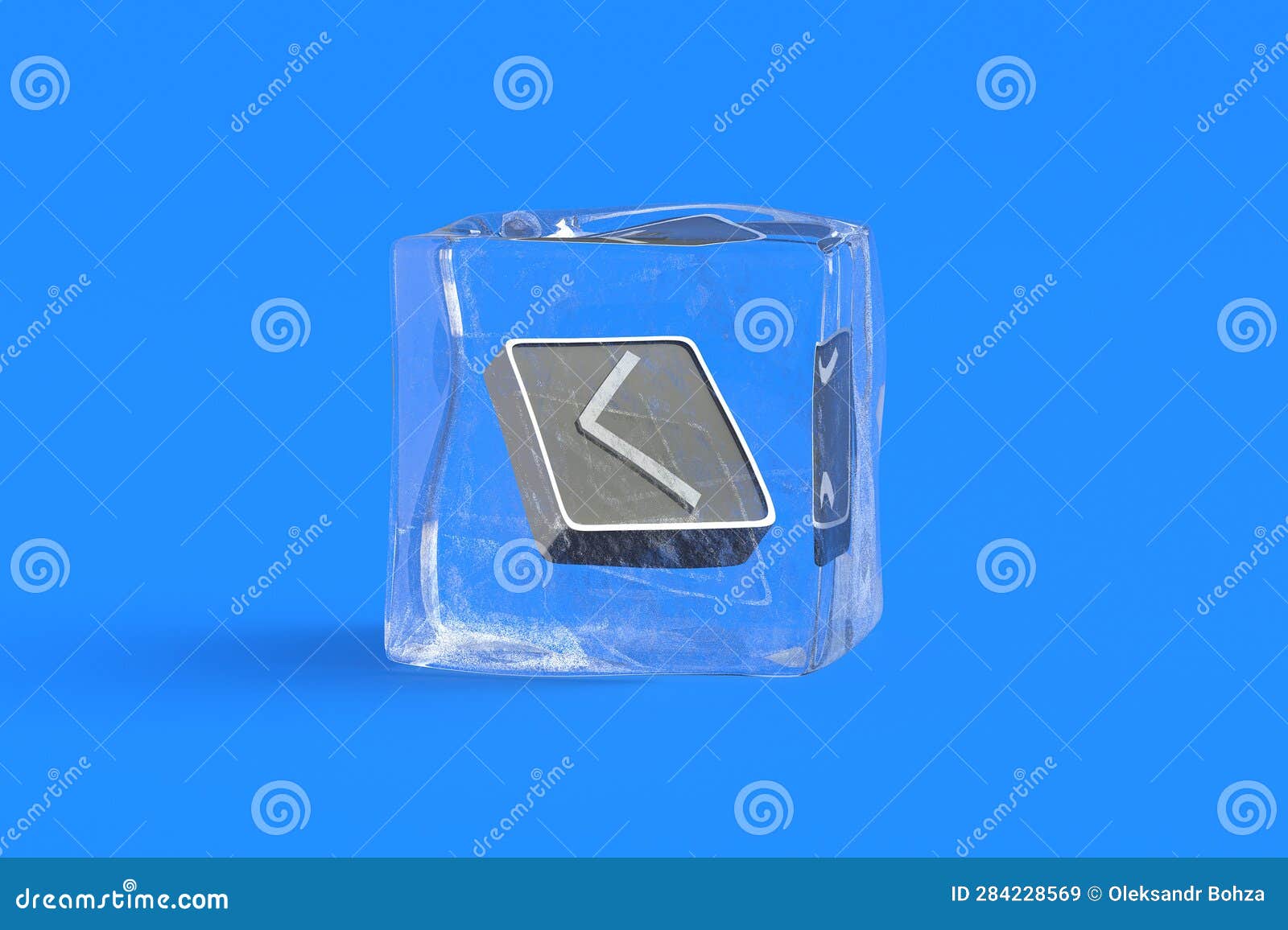 Rune Kauna Dans Le Cube De Glace Illustration Stock - Illustration of ...