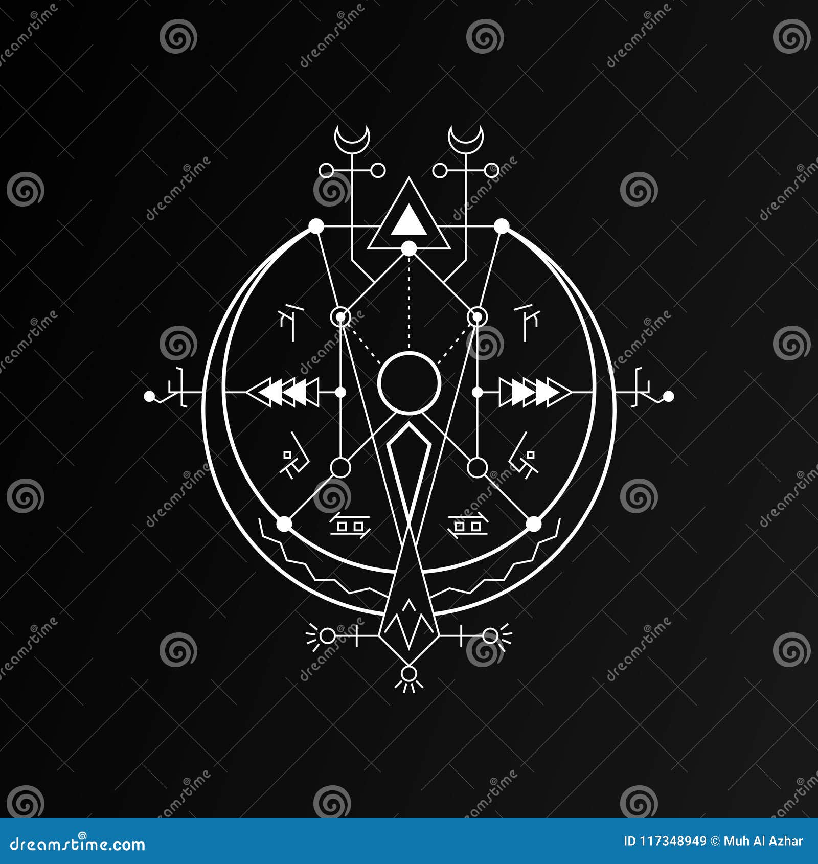 Rune Magic. Runic Wreath Of Celtic Symbols. Set Of Wooden Runes In A ...