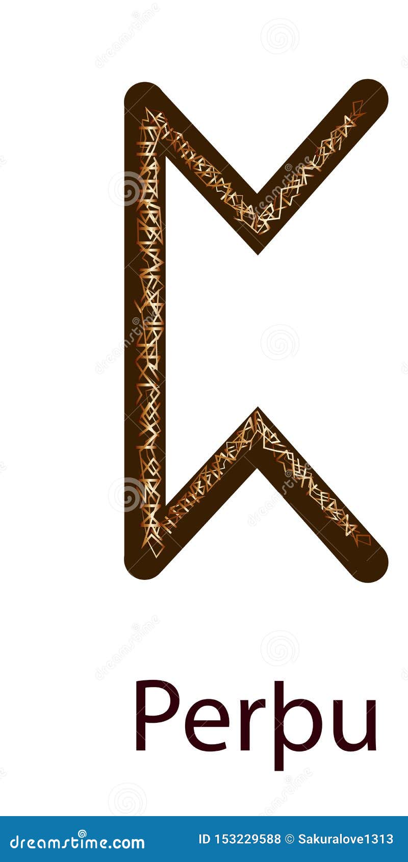 Rune Perth. Vertical Projection Stock Illustration - Illustration of ...