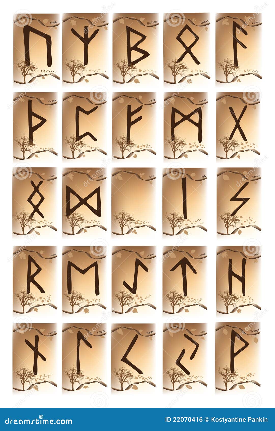 Rune set of characters stock vector. Illustration of vector - 22070416