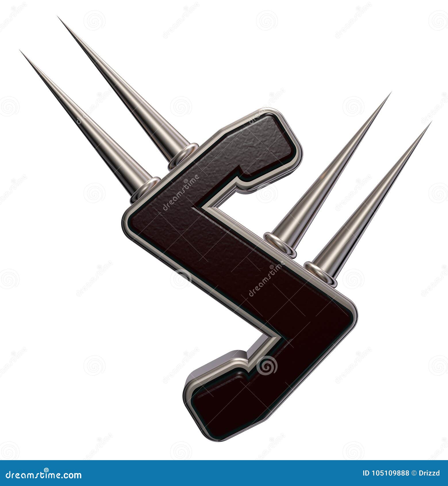 Spikes Letters And Numbers With Currency Signs. Urban Colored Font ...